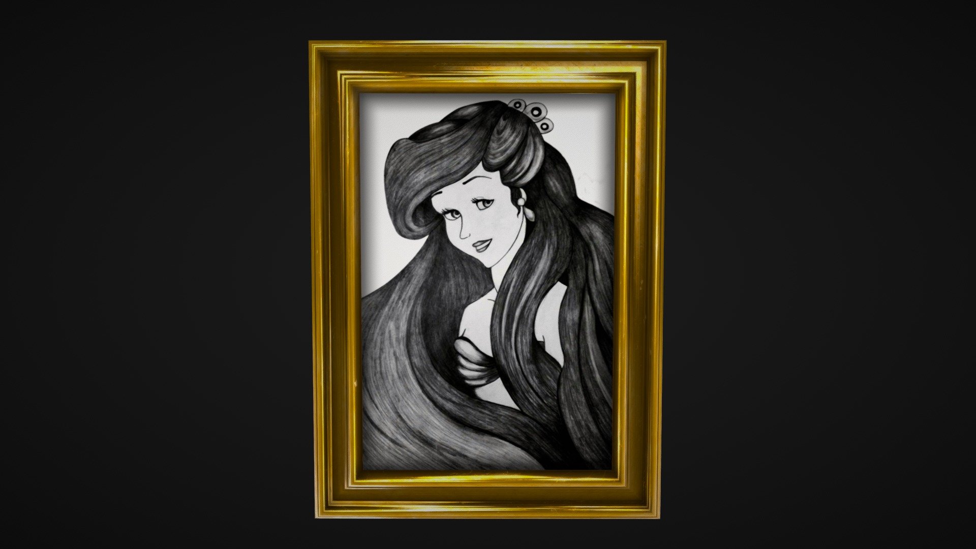 Mermaid Sketch - 3D model by Abhishek walia (@abhisheekwalia) [c9ef344 ...