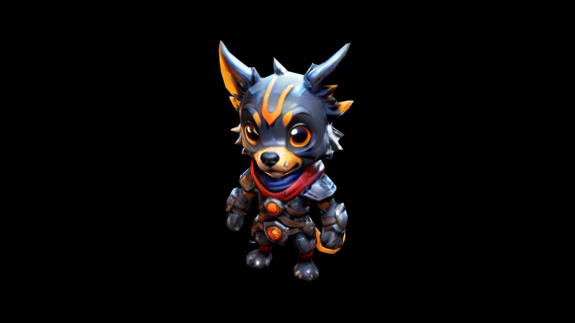 "An animated dog character, who is standing tall - Download Free 3D ...