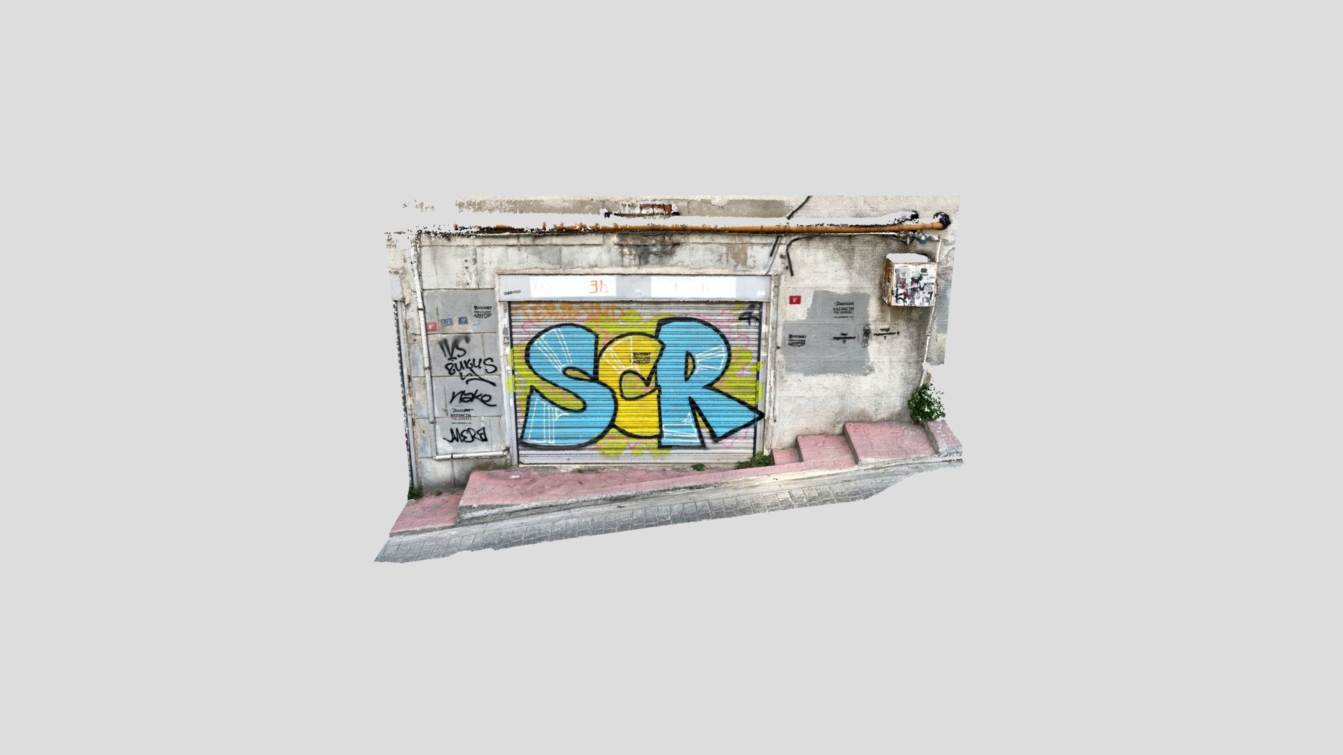 Graffiti from Istanbul - SCR - Download Free 3D model by Recon-3D [c9f07be] - Sketchfab