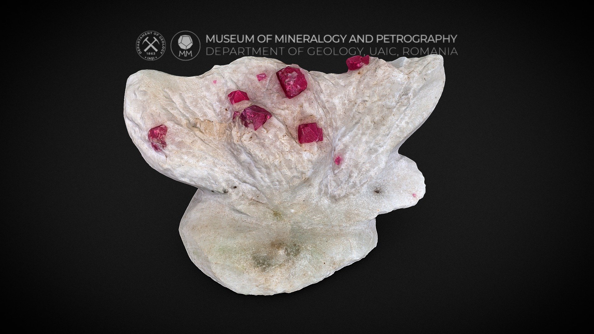 Spinel crystals on Marble matrix - 3D model by Museum of Mineralogy and ...