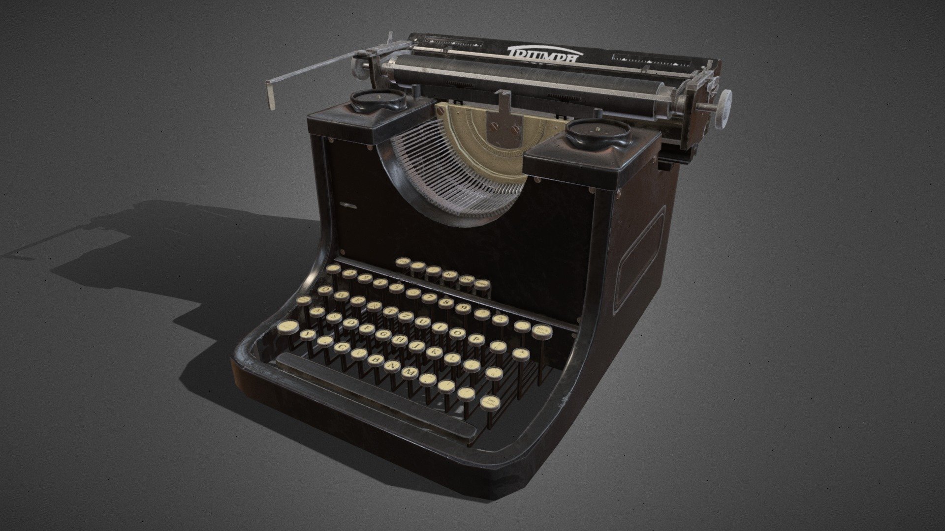 Old Typewriter Triumph - 3D model by Cinzambie [c9f2d04] - Sketchfab