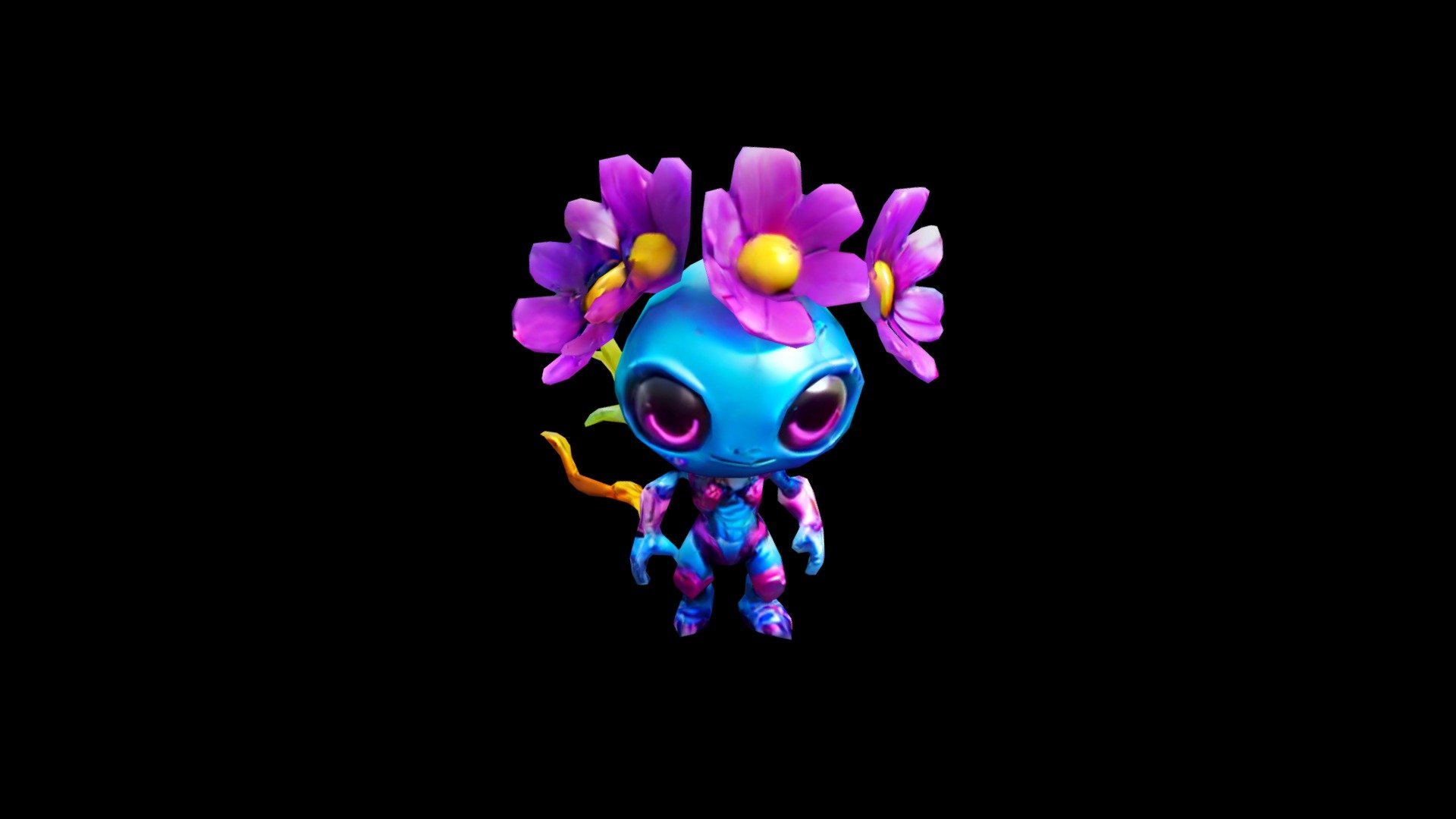 Digital Flower-Loving Alien in a Meadow - Download Free 3D model by ...