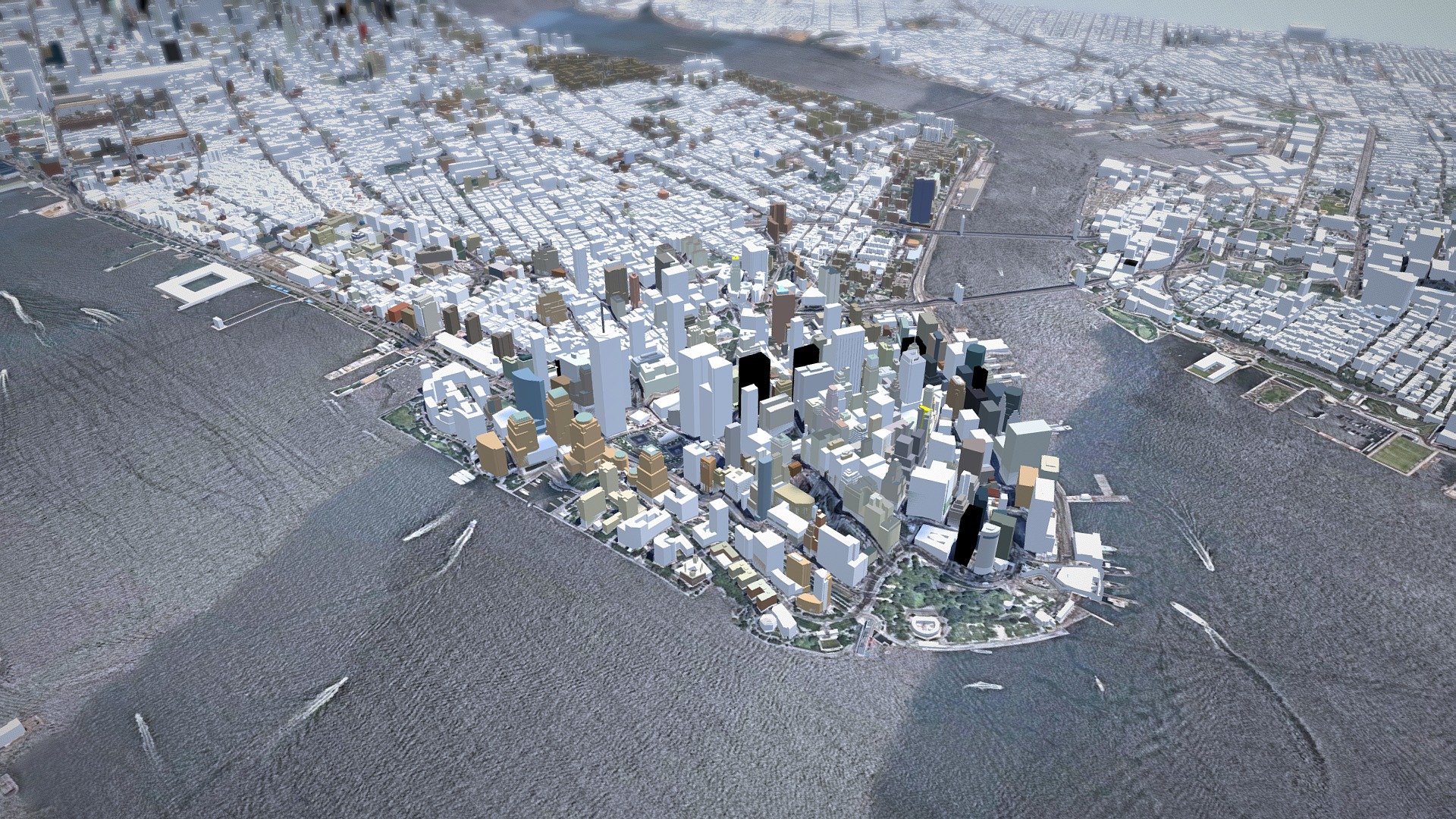 Manhattan NY - DEM + OSM model - Download Free 3D model by Dr Carlos ...
