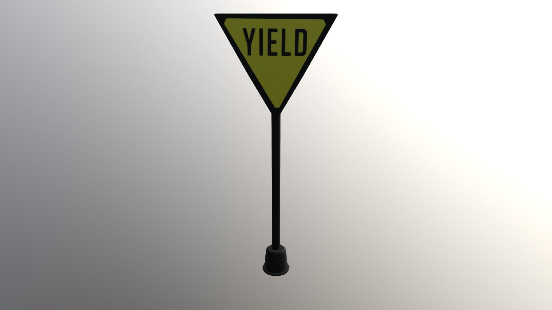 Yield Sign - 3D model by LMG25 [c9fd9ed] - Sketchfab