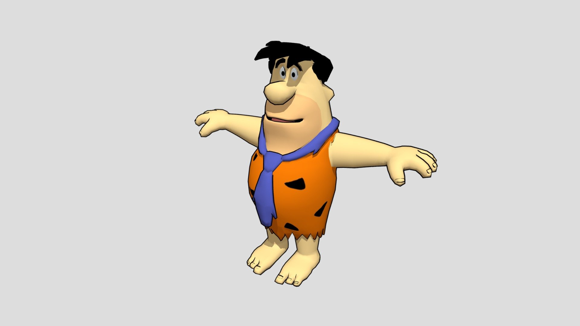 FRED FLINTSTONE LOWPOLY - Download Free 3D model by 3D Model Dump ...