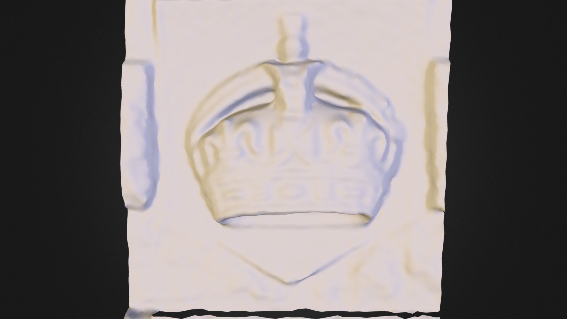Non-textured (shaded) crown stonework - 3D model by PhotoModeler ...