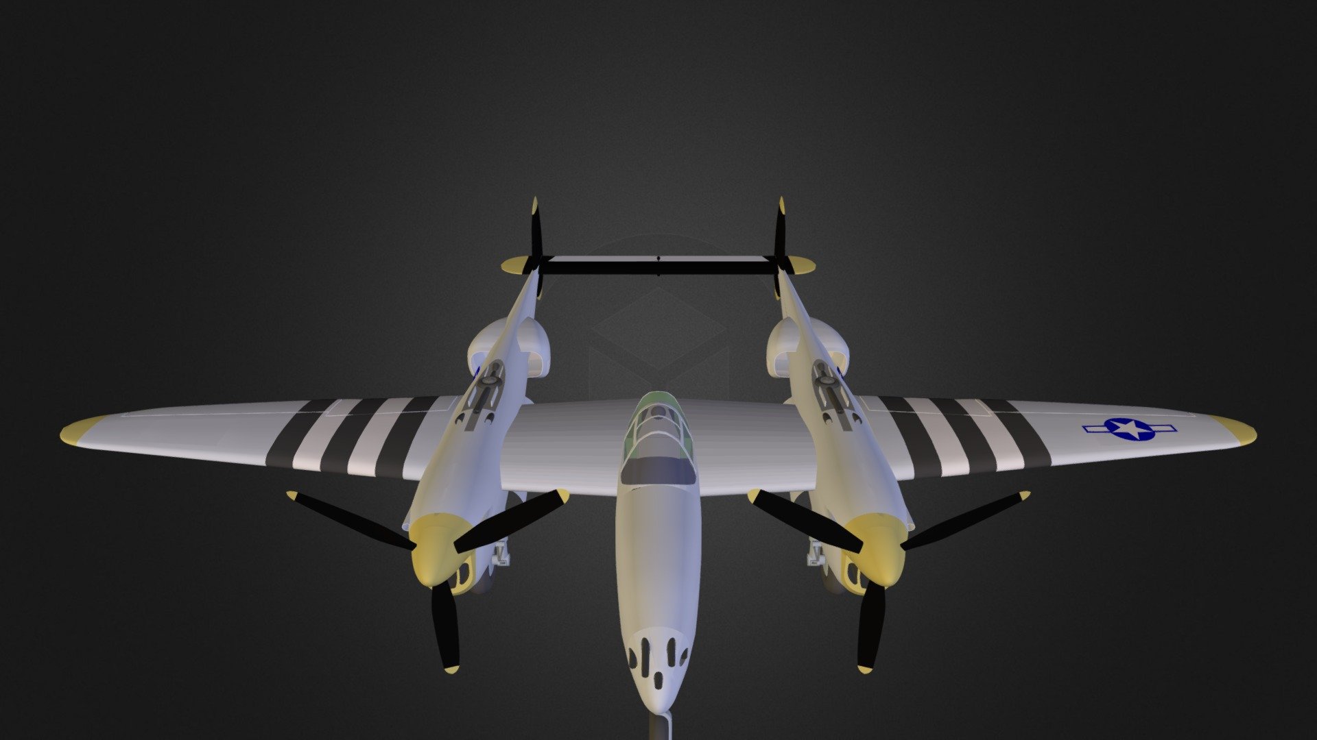 Airplane P38J N051012.3DS - 3D model by zooz [cSzkIrP] - Sketchfab