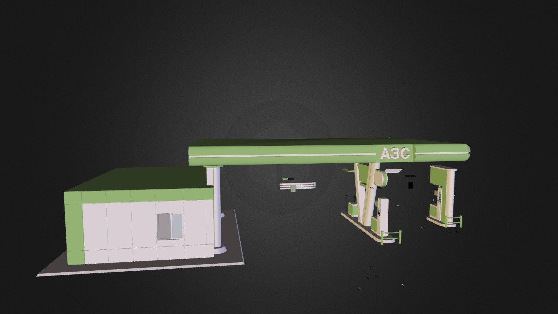 Gas station N161210.3DS - 3D model by ArchitettoDanDan [cZEBlr1 ...