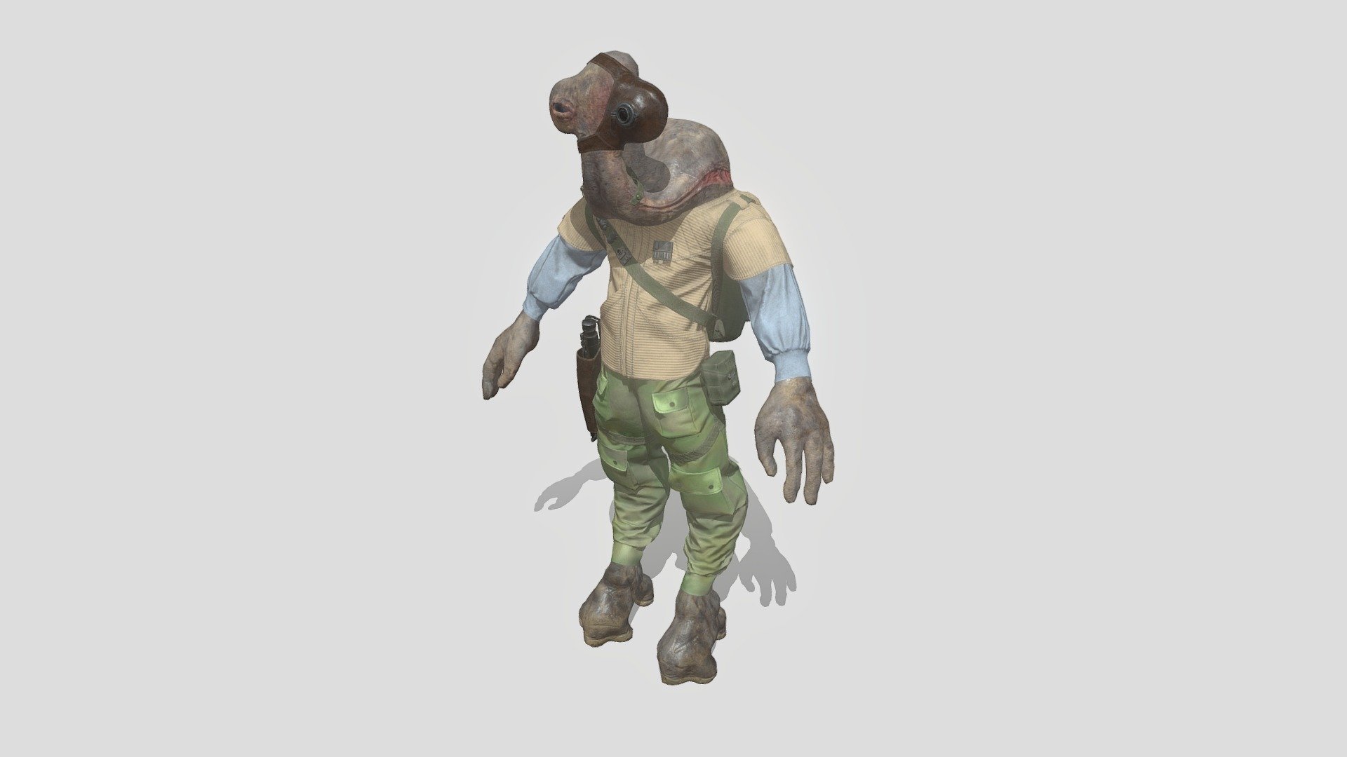 Star Wars Ithorian Endor Rebel (rigged) - Download Free 3D model by ...