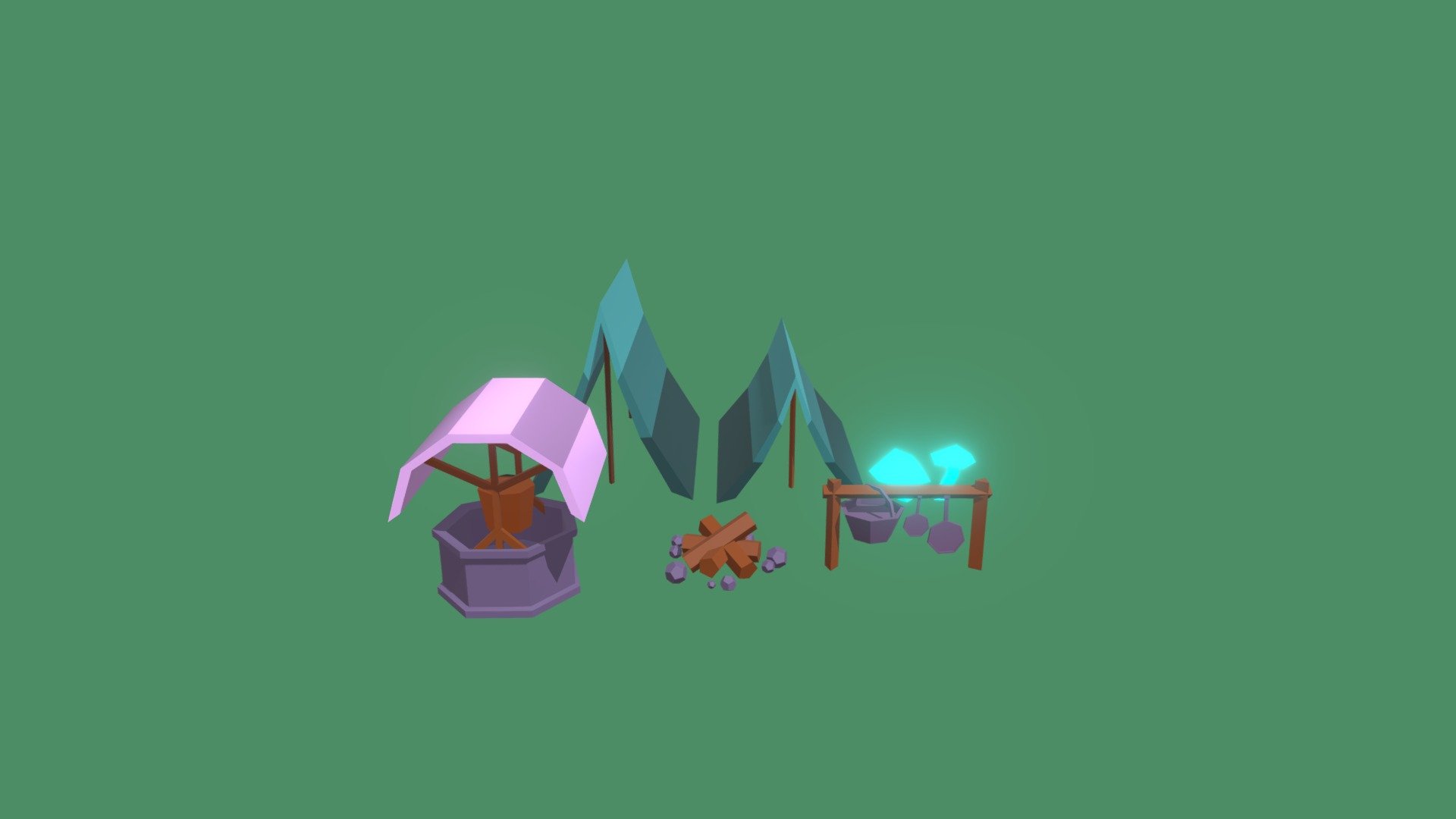 low poly camp assets - Download Free 3D model by AbsoluteMadLadd ...