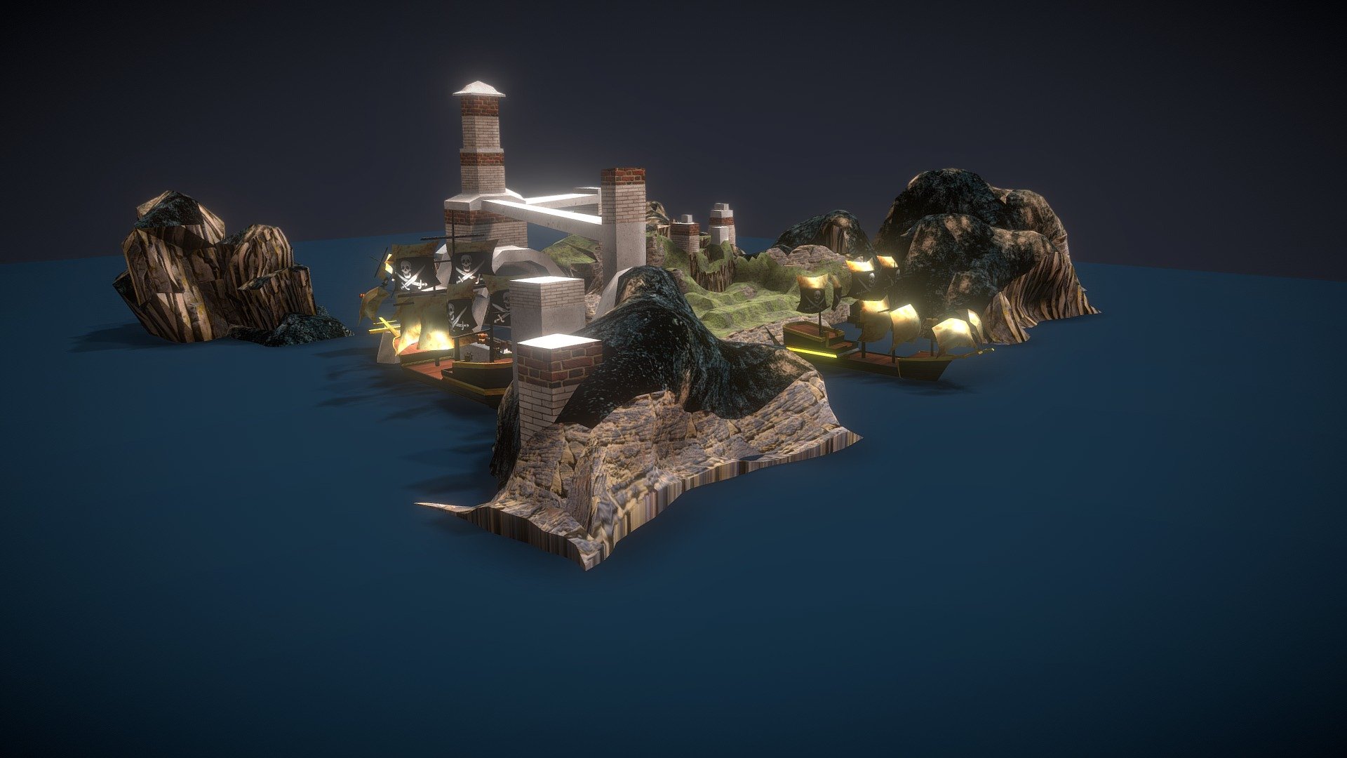 Pirate Cove - Download Free 3D model by vijoyanto [ca04de8] - Sketchfab