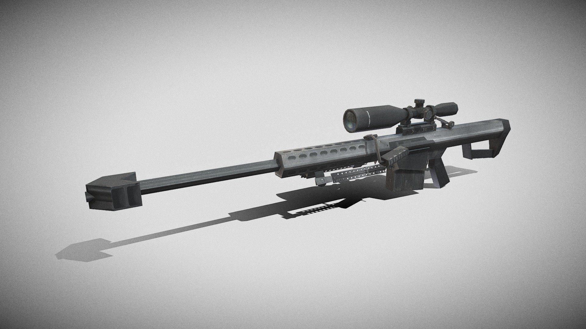 Barrett M82A1 sniper rifle - 3D model by Ivan008 (@hukan008) [ca080fc ...