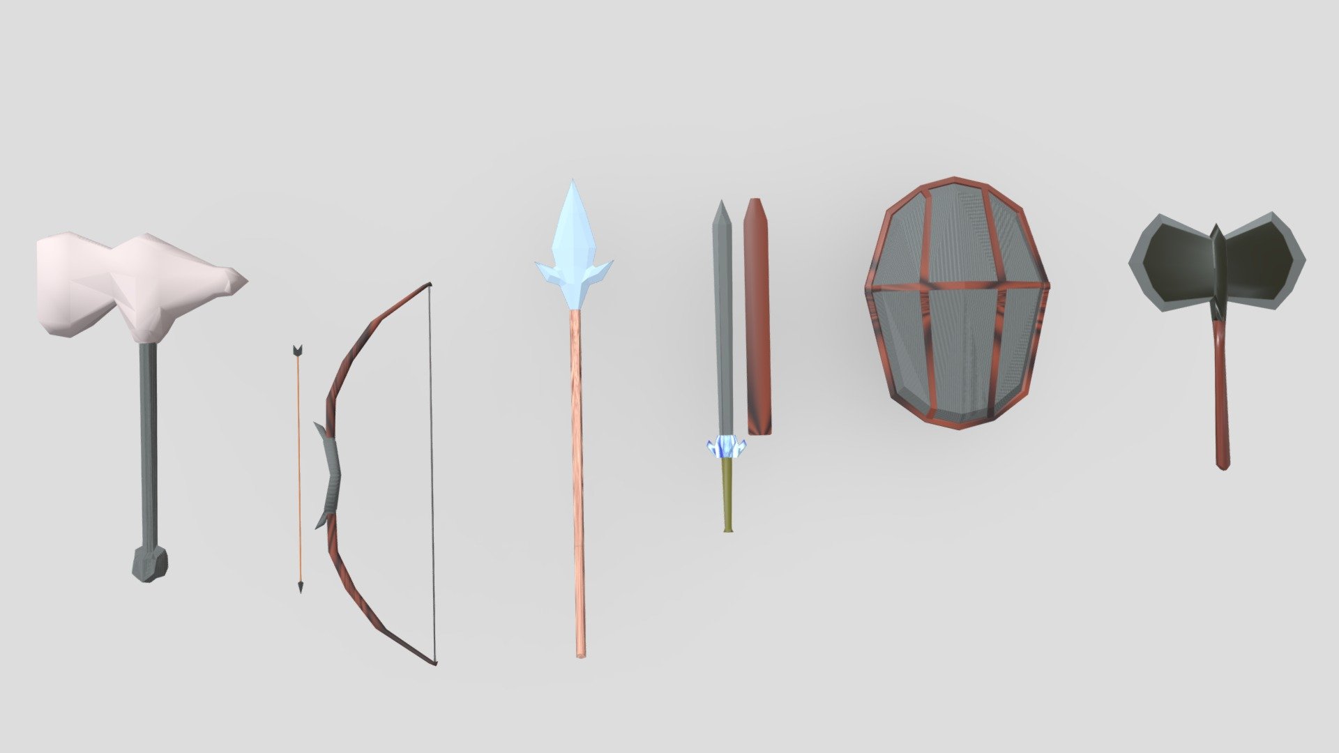 Low Poly Weapons - Download Free 3D model by sabirama [ca08741] - Sketchfab
