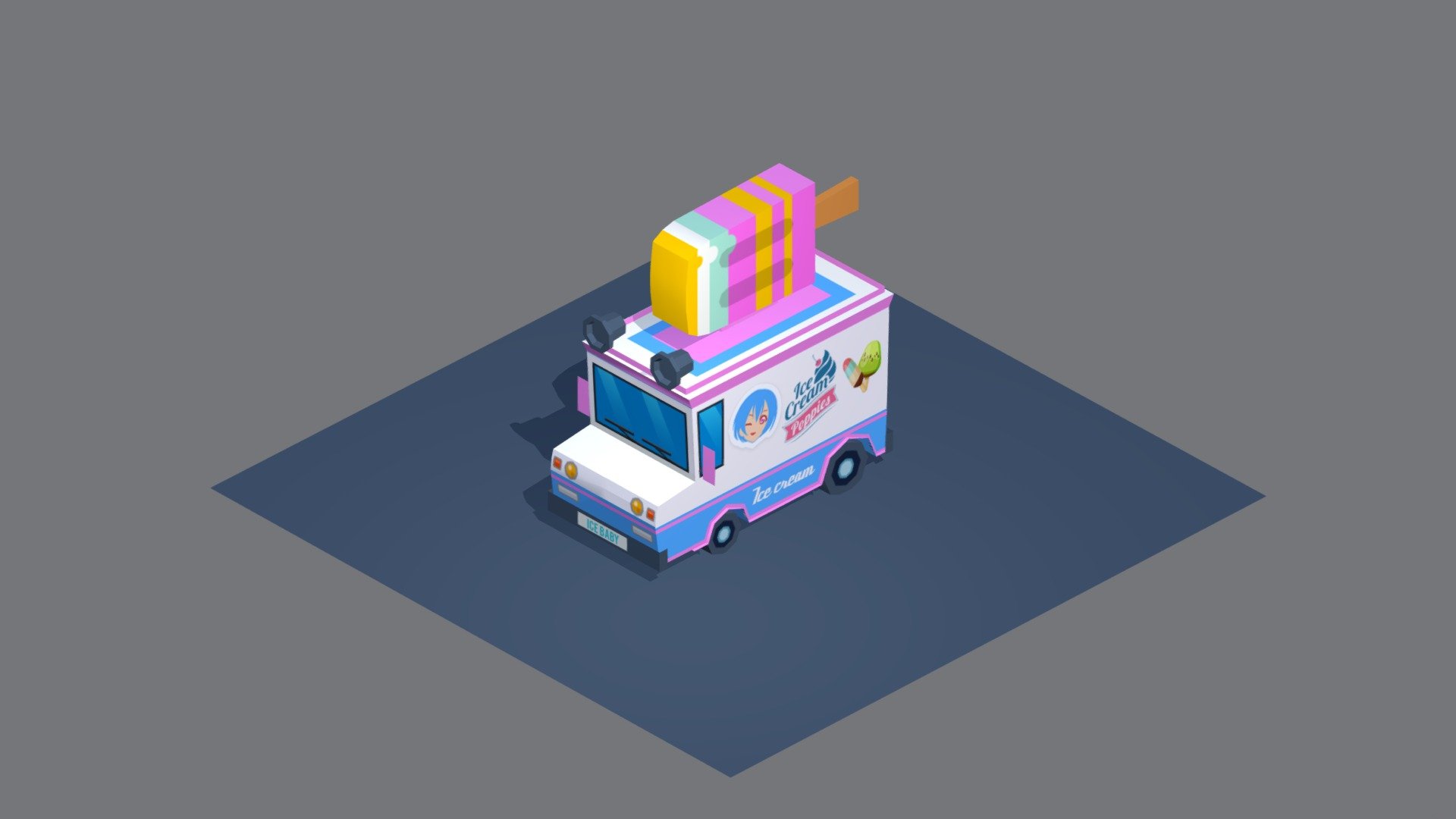 Ice cream - 3D model by Moogl [ca0ae18] - Sketchfab
