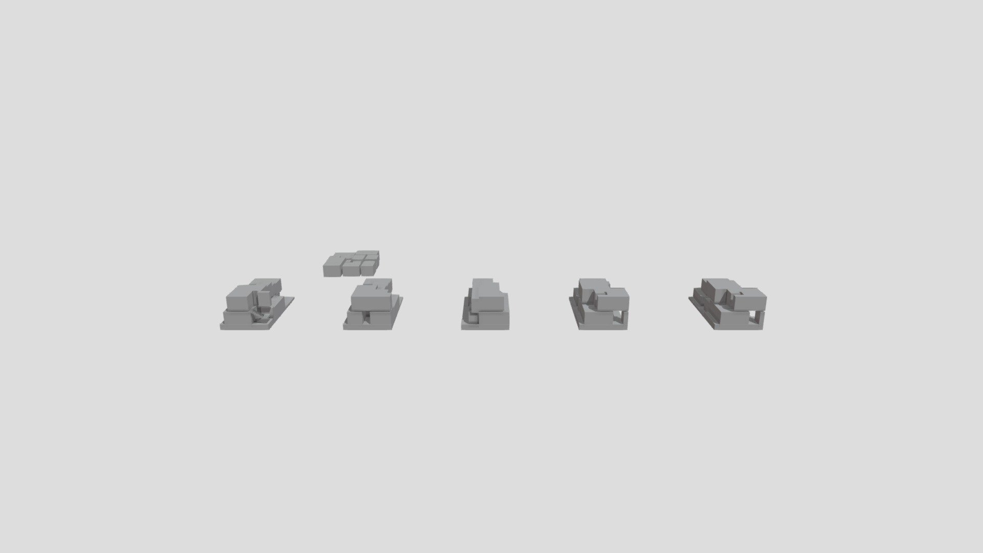 3D massing experimentation - 3D model by IsabellaCurnuck [ca14d26 ...