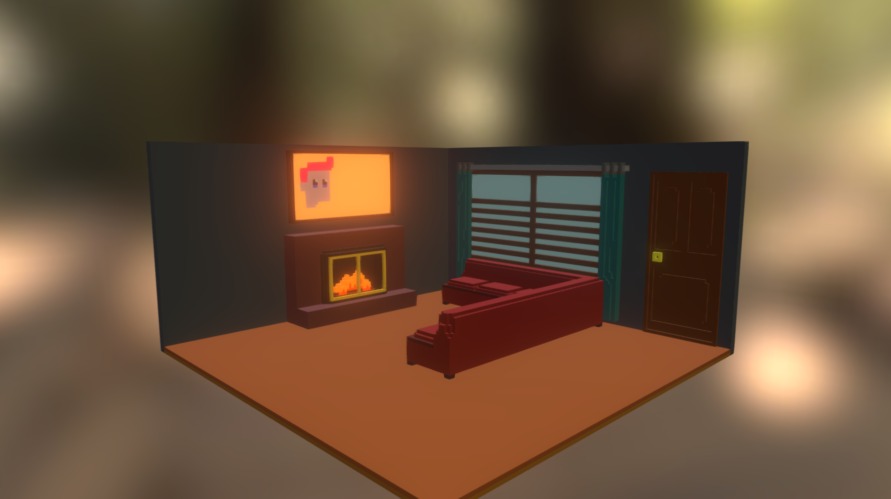 Living room - 3D model by wzrd_rik [ca1bafe] - Sketchfab