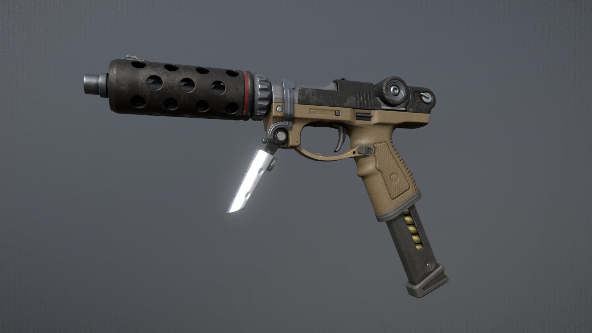 Burst Pistol - 3D model by atomicsans [ca20f41] - Sketchfab