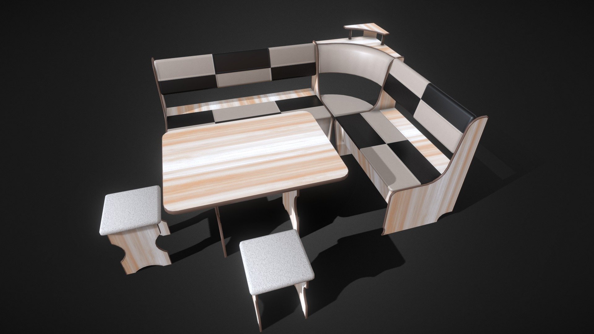 Dining Area (corner Sofa01) - 3D model by zilbeerman [ca2118f] - Sketchfab