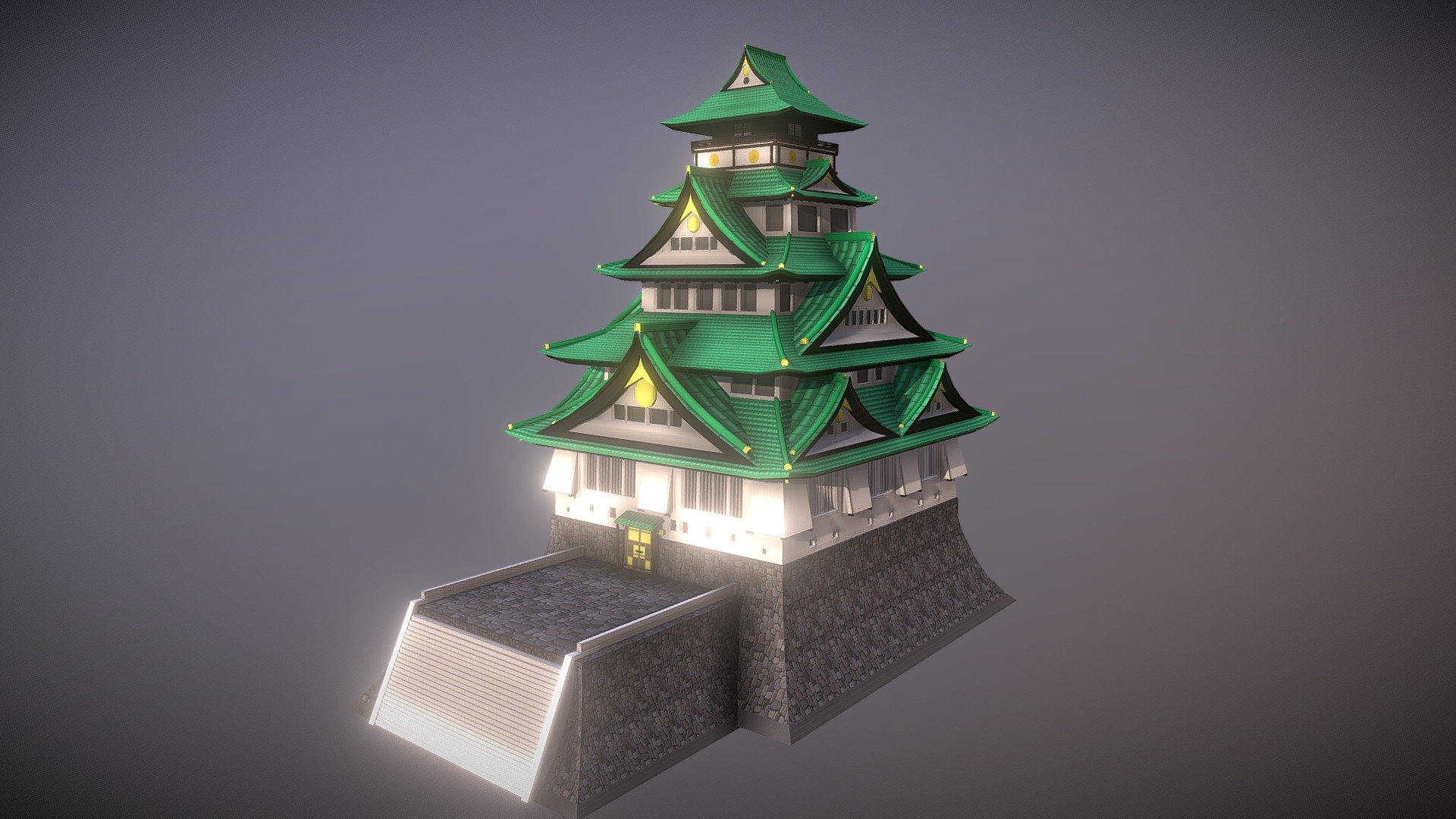 Japanese Castle - 3D model by DonovanLum [ca21a81] - Sketchfab