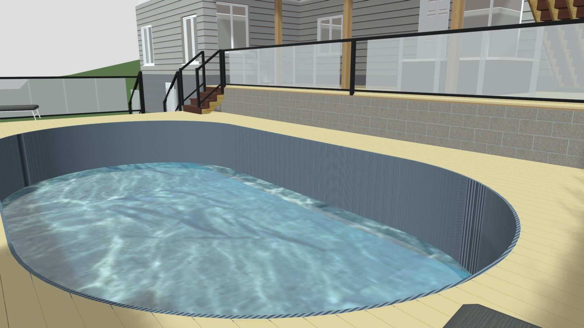 Enns Pool & Deck - 3D model by Kardianconstruction [ca222e2] - Sketchfab