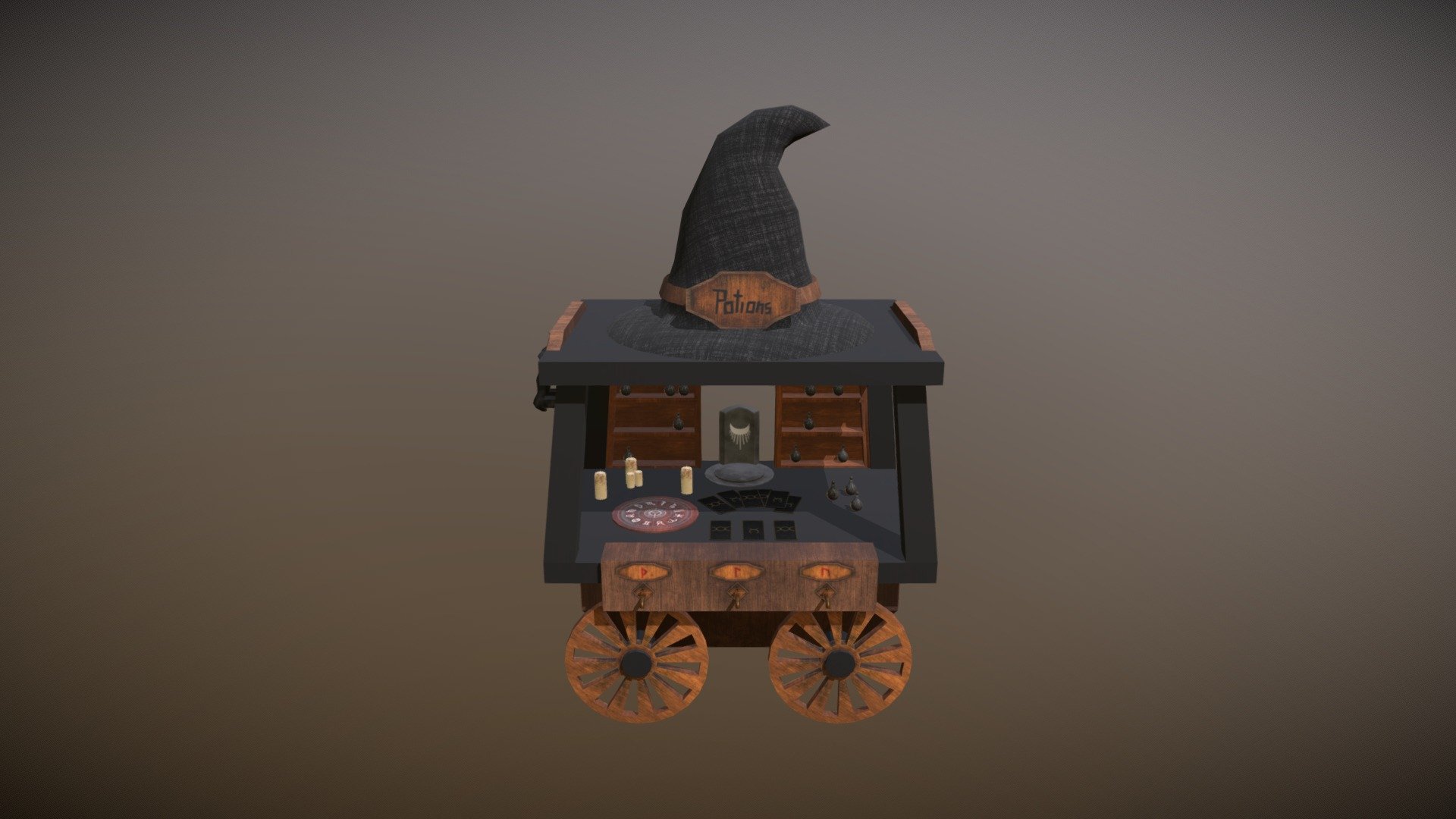 WitchyTradersWagon - 3D model by allardnaomie [ca2362e] - Sketchfab