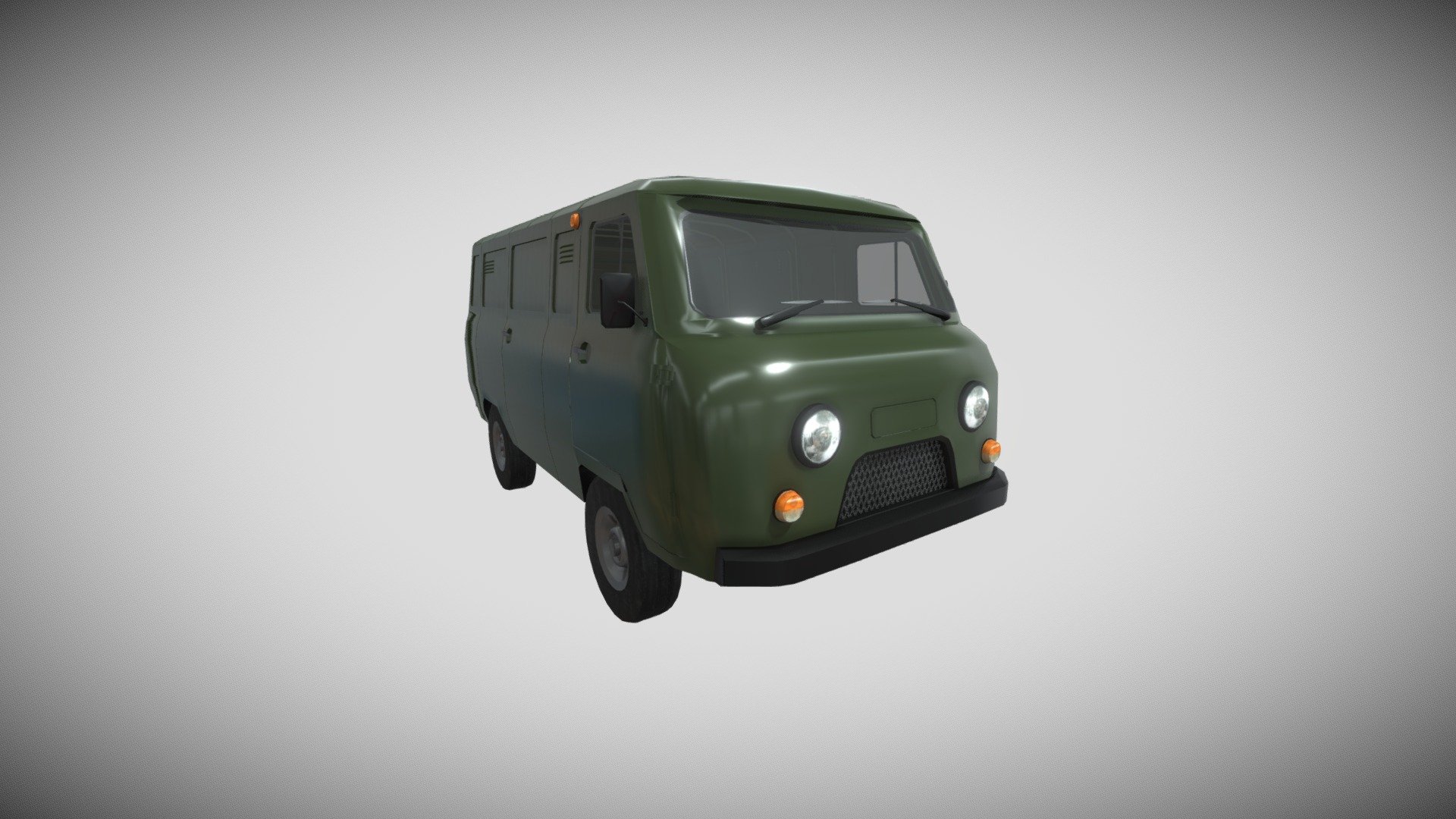 UAZ-452 soviet minivan "Буханка" - Download Free 3D model by Anserkon [ca2421b] - Sketchfab