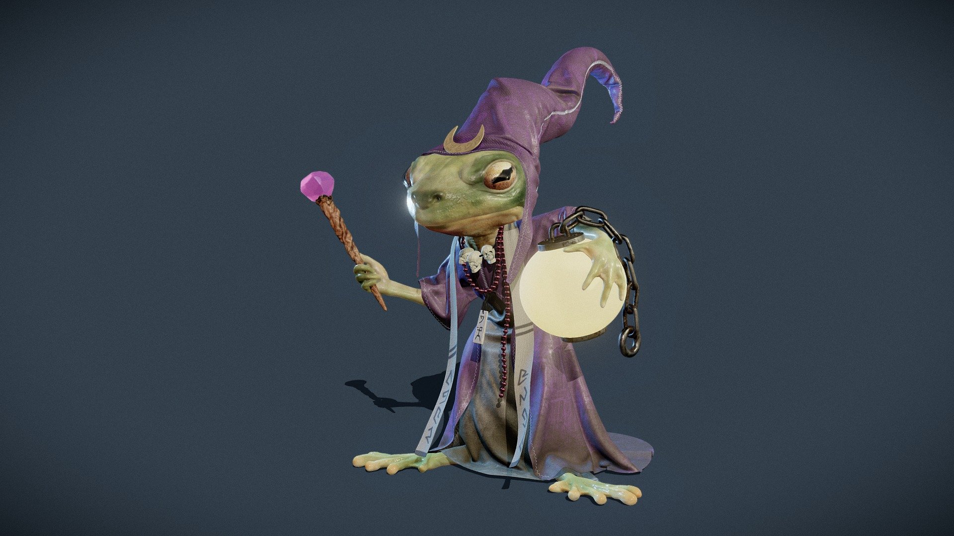 Frog Necromancer - 3D model by Augusto Aguer (@Kintamas) [ca24bb9 ...
