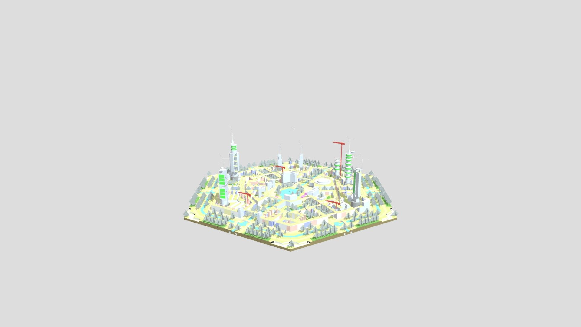 Future Eco City - 3D model by myblockcities [ca297bc] - Sketchfab