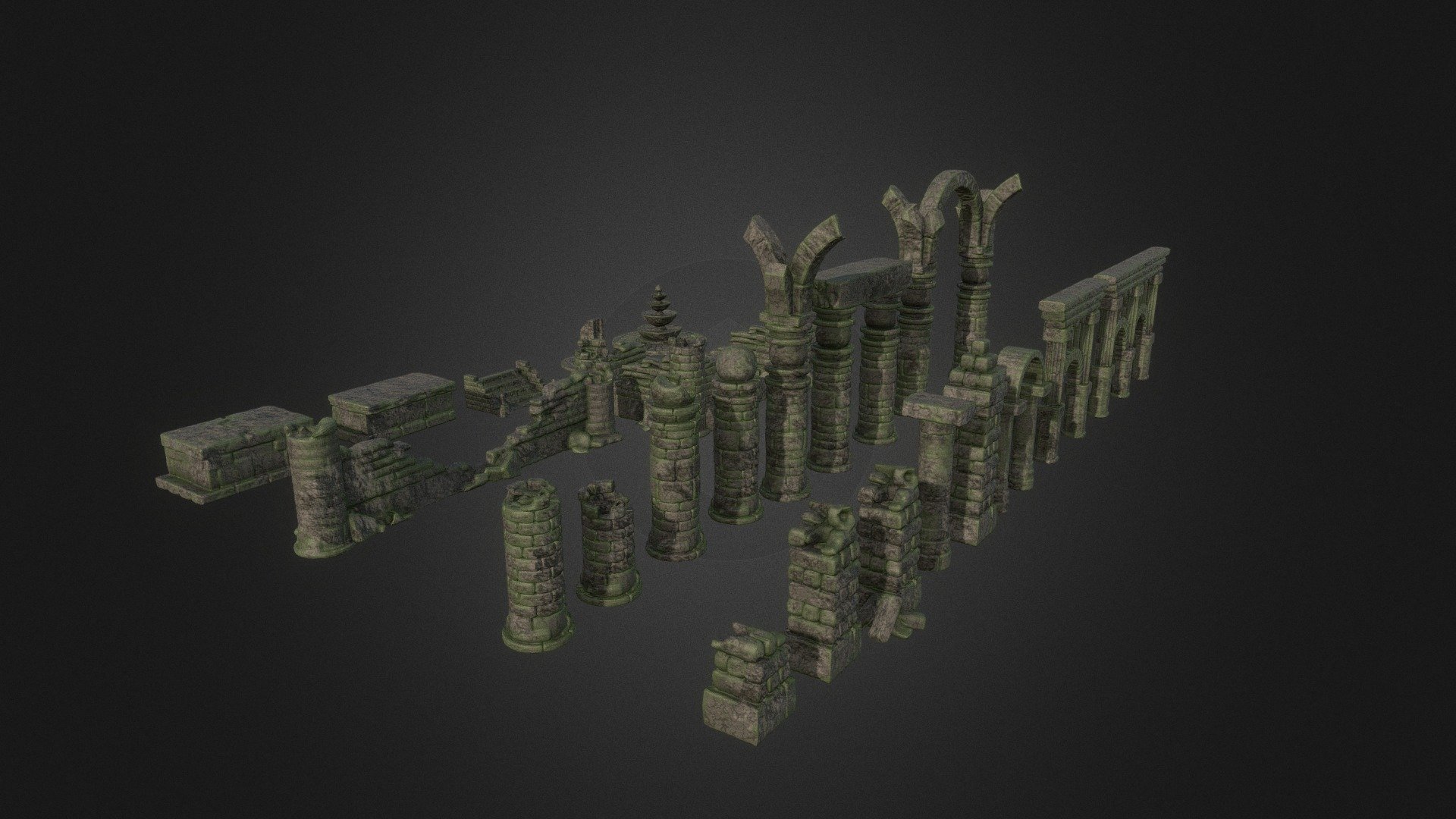 Ancient Ruins Asset Pack - Buy Royalty Free 3D model by @blue.blender ...
