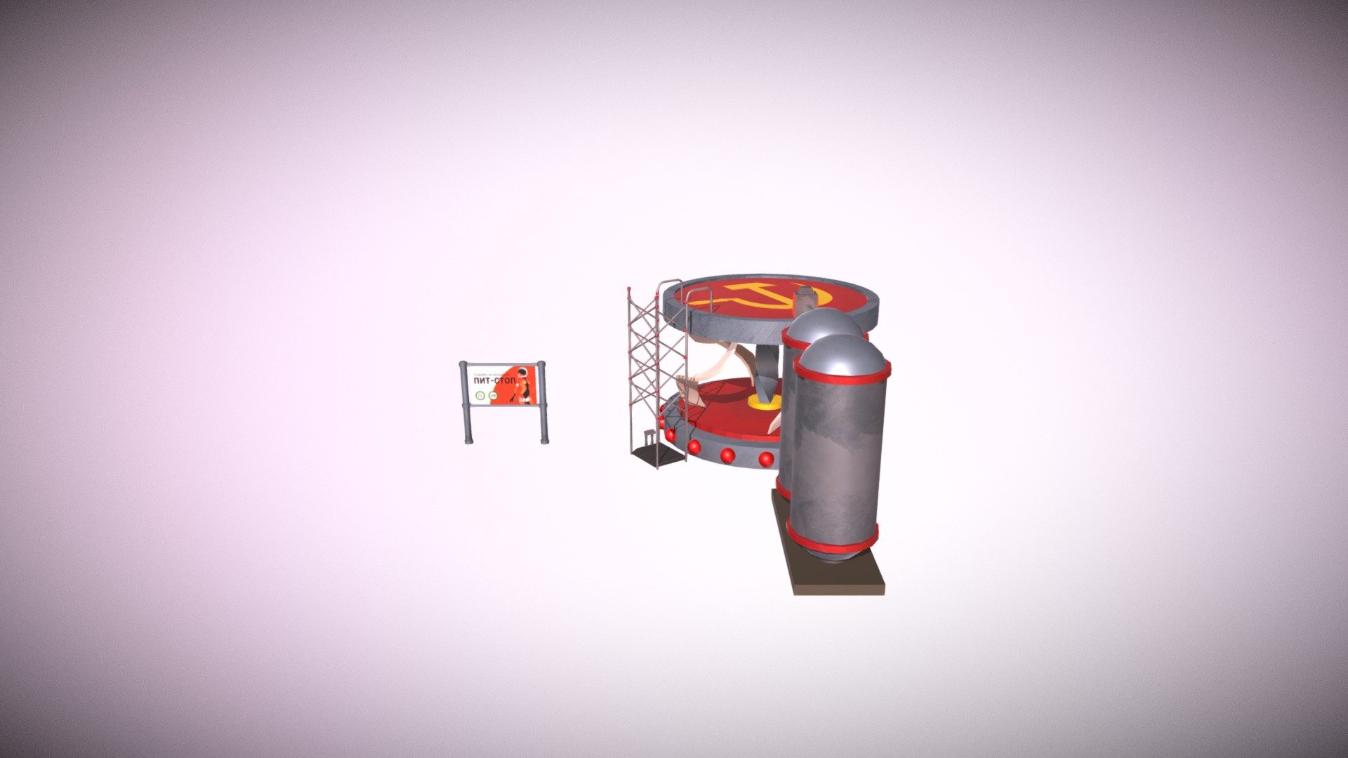 Launch Pad - 3D model by Yuria (@yuriaa) [ca2e1f9] - Sketchfab