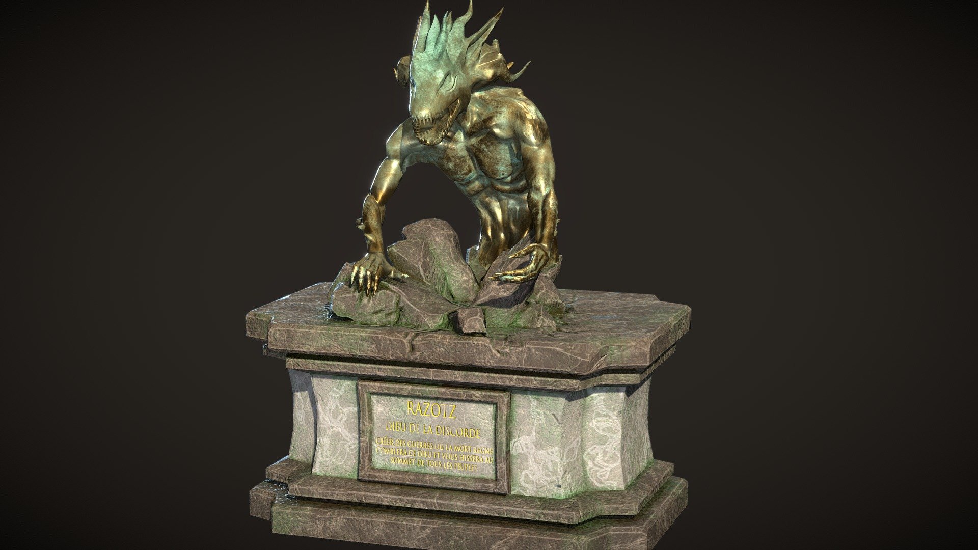 Statue of a god - 3D model by gouel.morgane [ca30c70] - Sketchfab