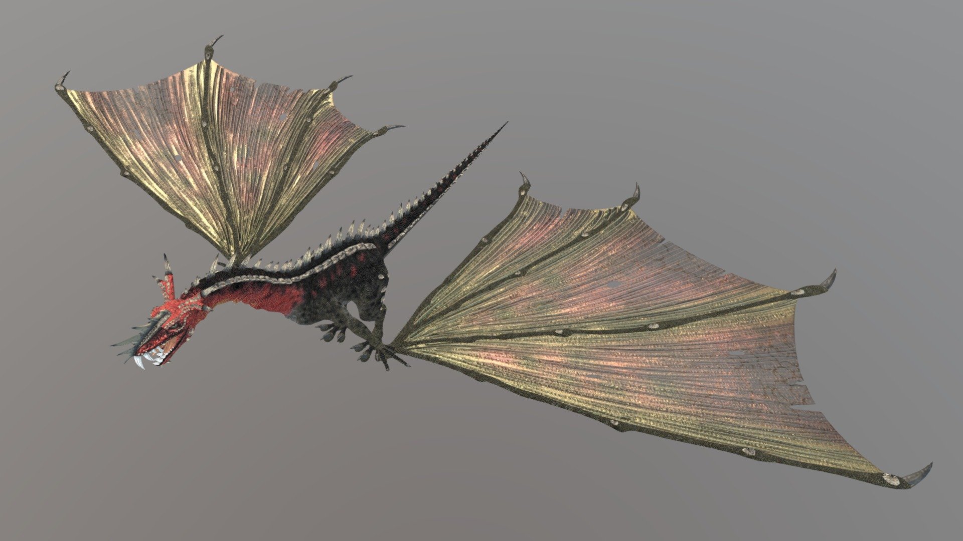 Fork Horn Dragon - Download Free 3D model by Chenchanchong [ca31bb7 ...