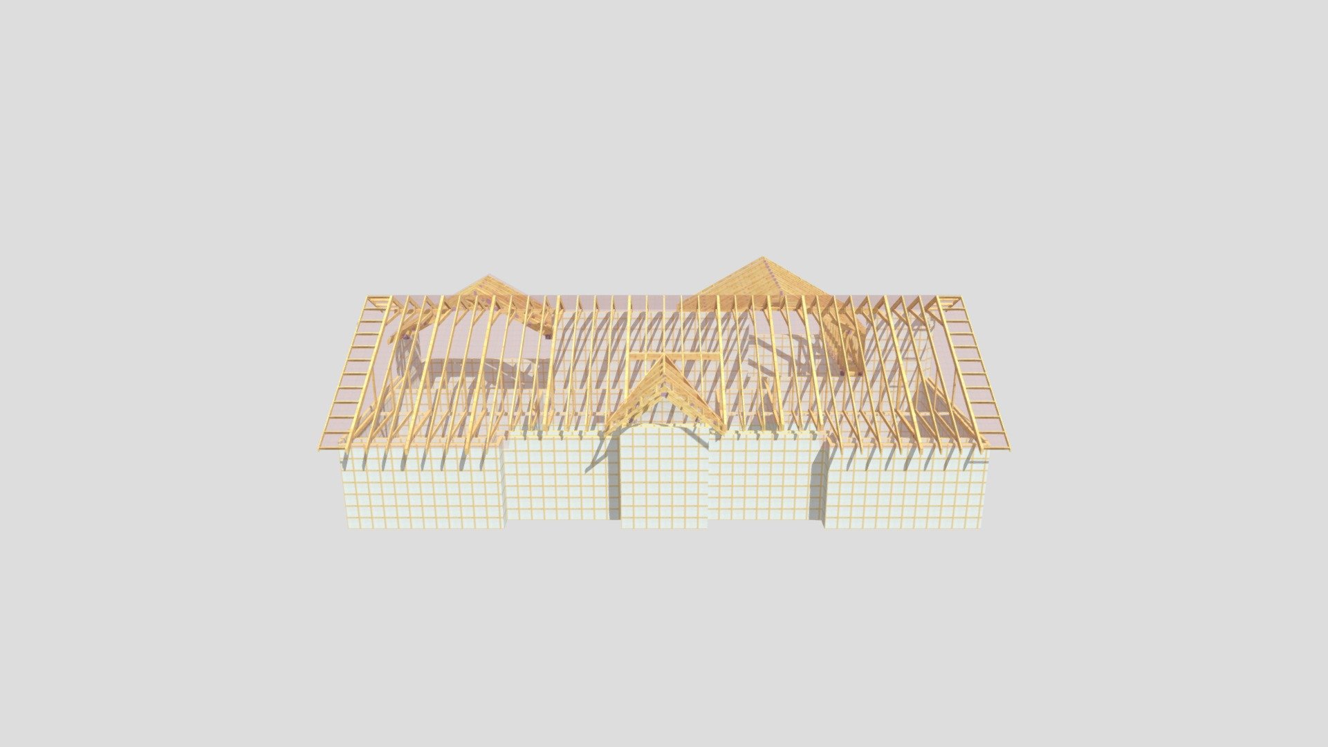 House_-_ Roof_ Design - 3D model by RoofTrusses2023 [ca34dc3] - Sketchfab
