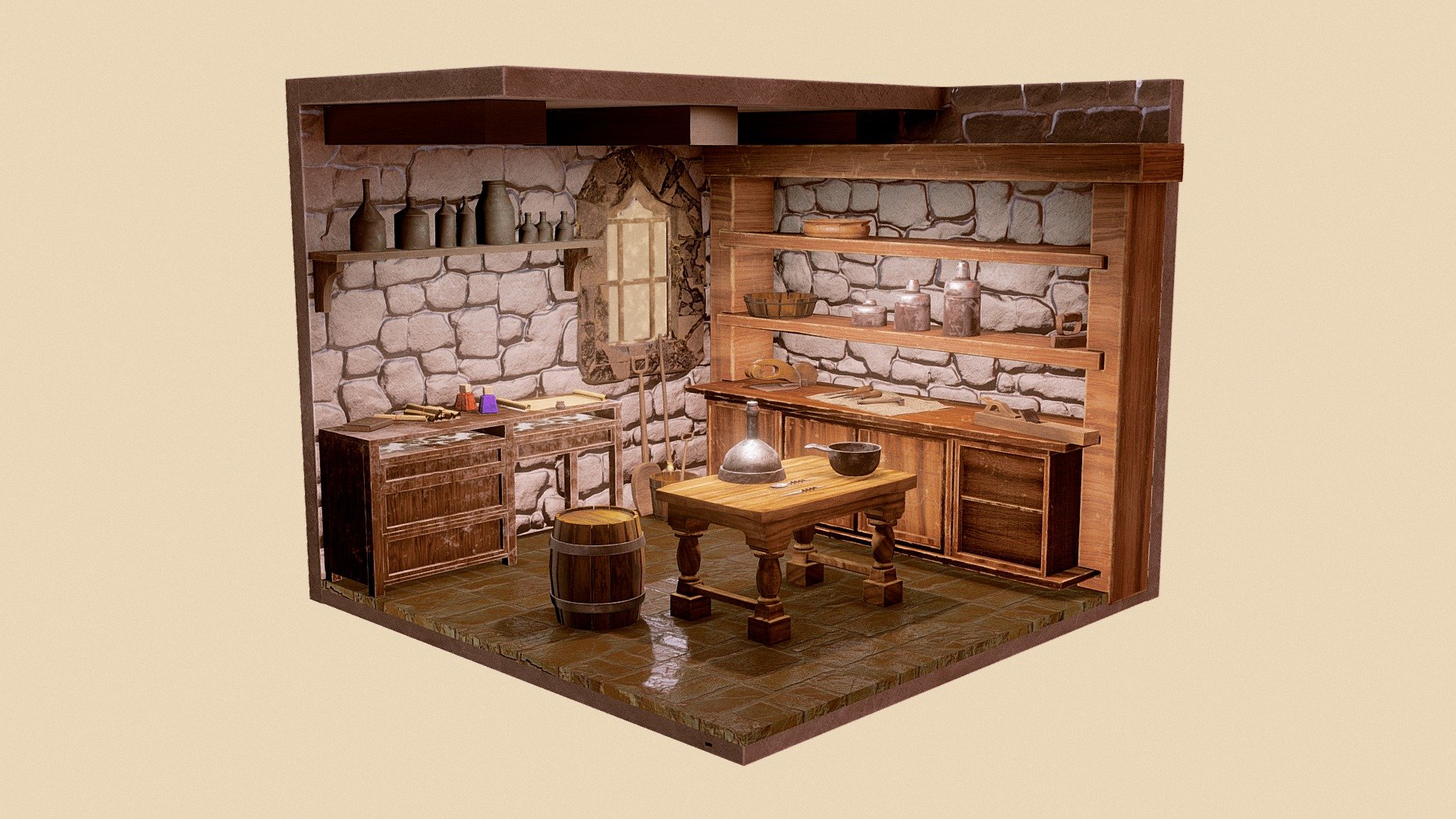 Medieval Chamber - 3D model by Léo Davi (@leodavi3d) [ca3b9c9] - Sketchfab