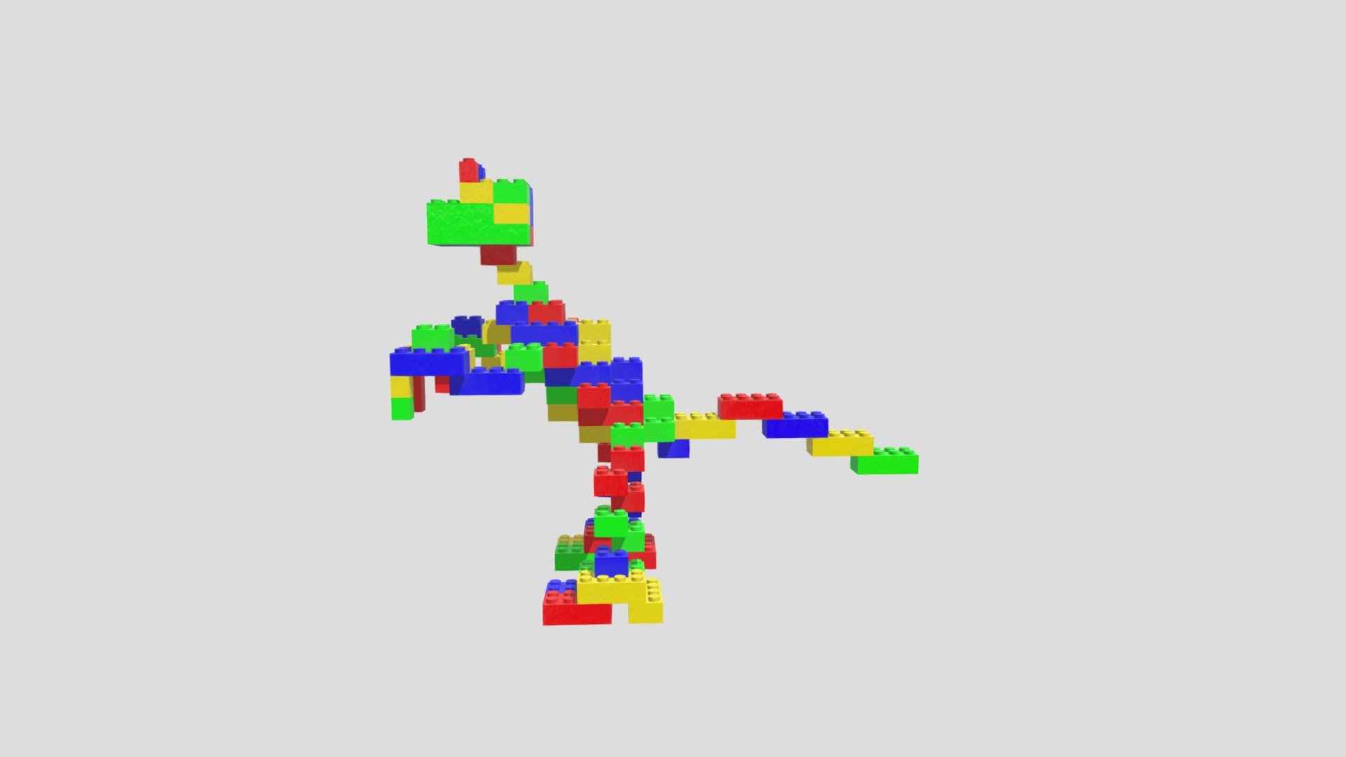 Blockasaurus Rex - 3D model by the1987redfox [ca3d597] - Sketchfab