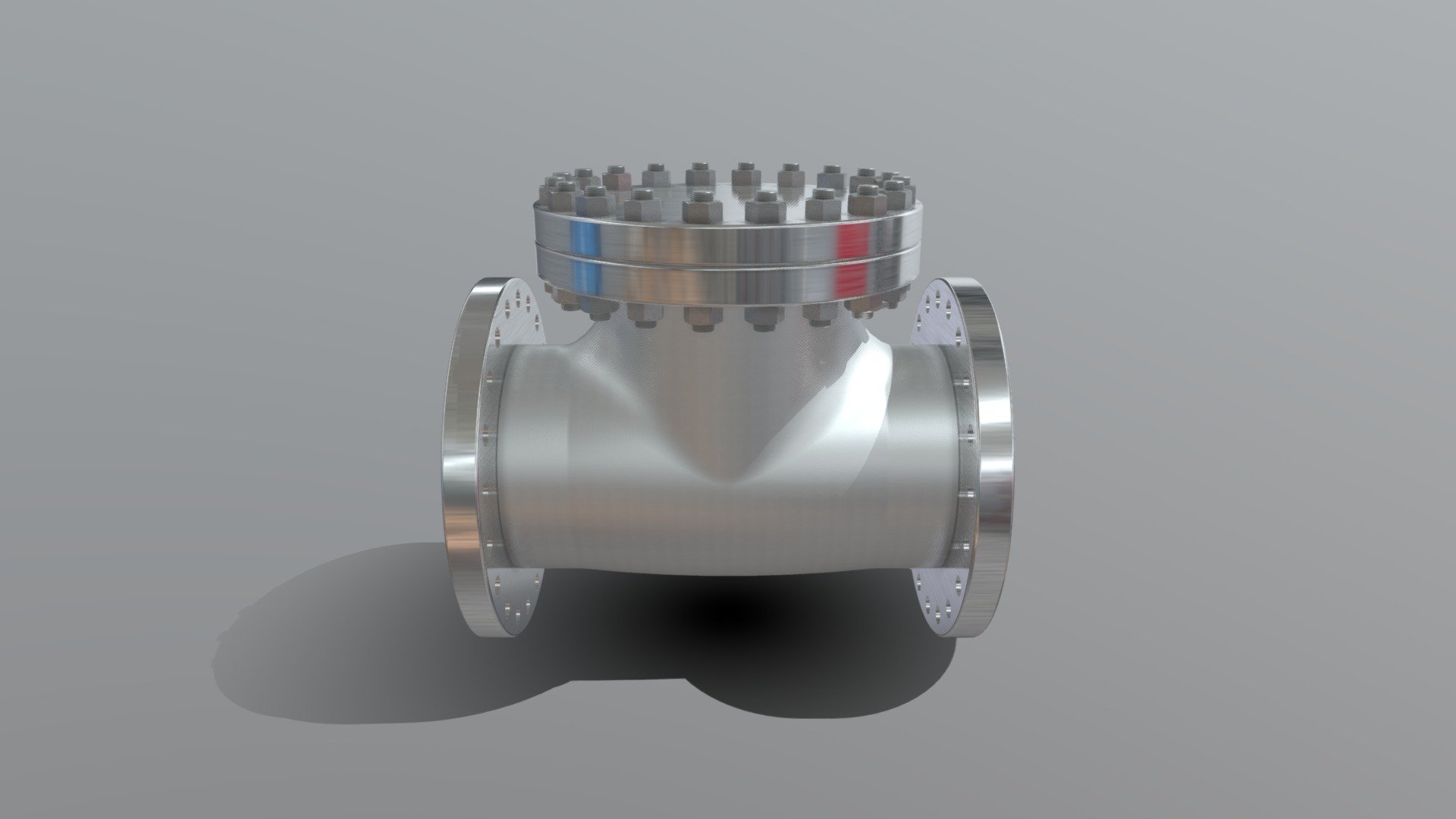 1b Check Valve With Marking - 3D model by shuping [ca3f619] - Sketchfab