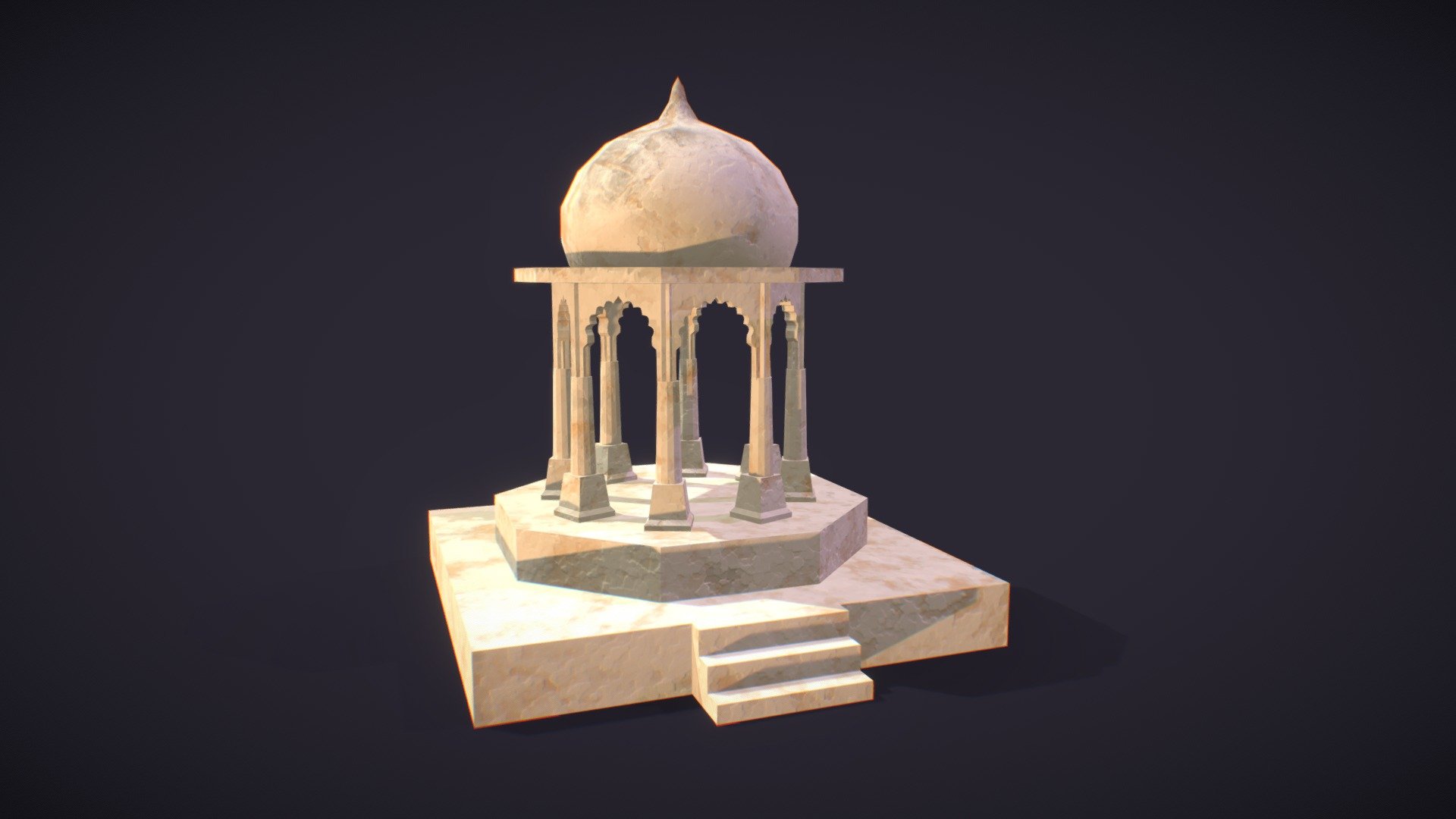 Stylized Indian Cenotaph - 3D model by davidbrunel [ca42132] - Sketchfab