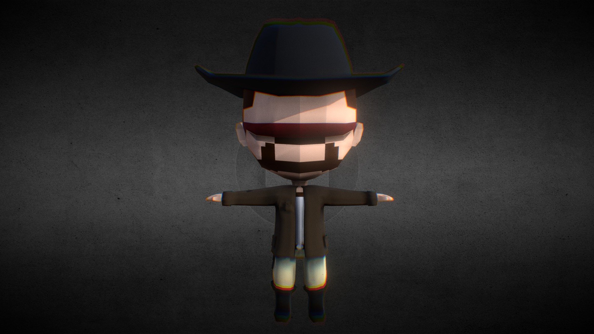 low Poly Cowboy - Download Free 3D model by 21580 [ca42afe] - Sketchfab