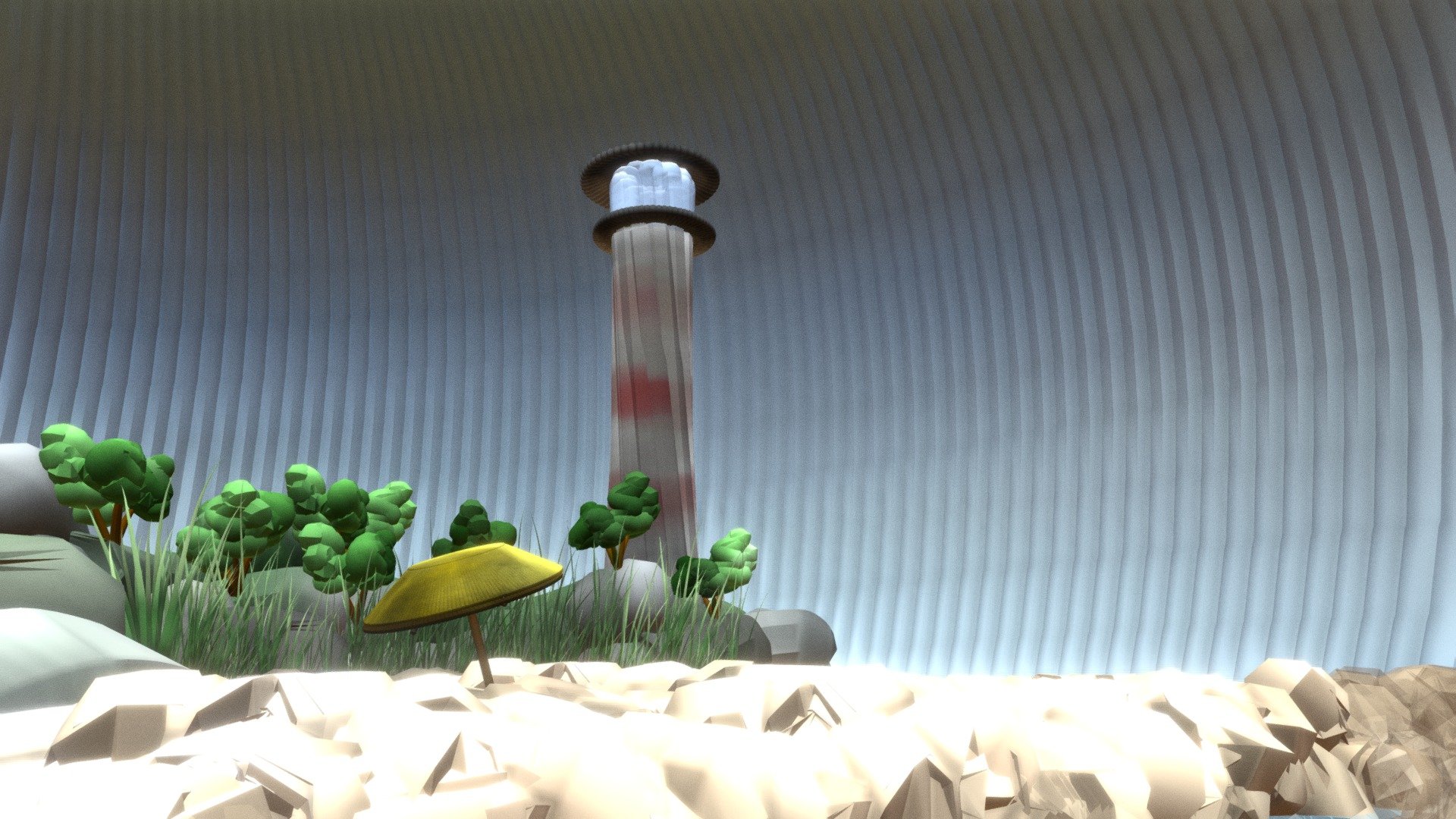 Lighthouse and Beach - 3D model by ctr0042 [ca45771] - Sketchfab