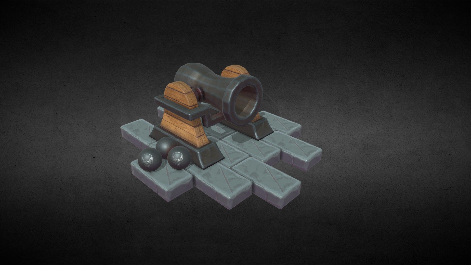Stylized - Cannon - Download Free 3D model by Miguel Fonseca (@Miguel ...