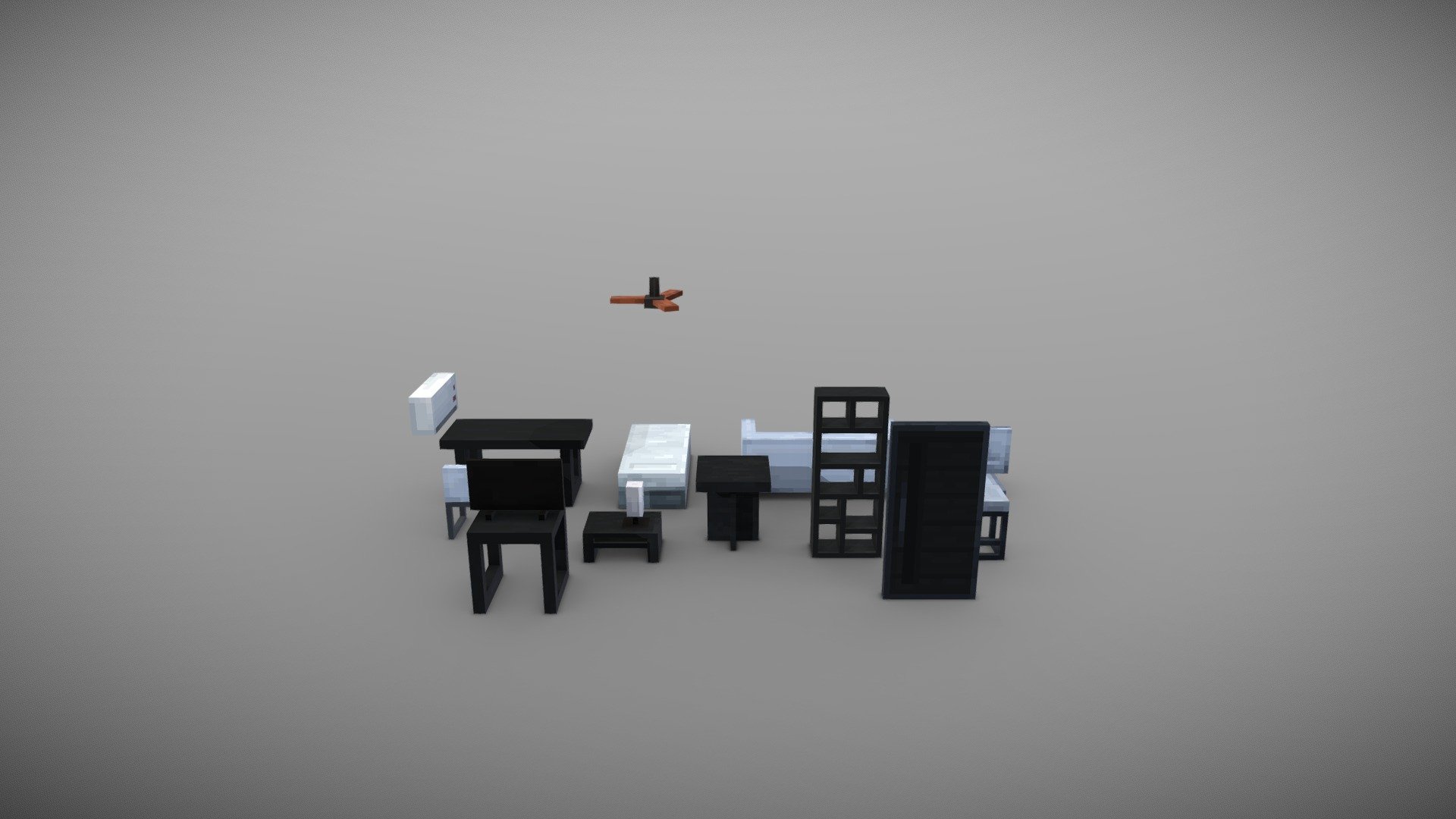 [Minecraft] Modern Furniture - 3D model by RhinoW [ca48d85] - Sketchfab