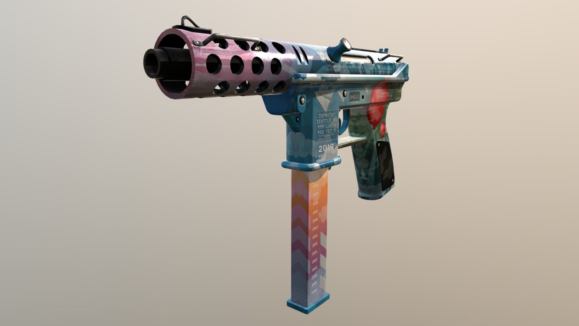 TEC9 - 3D model by VictorFrame (@artboorger) [ca4b996] - Sketchfab