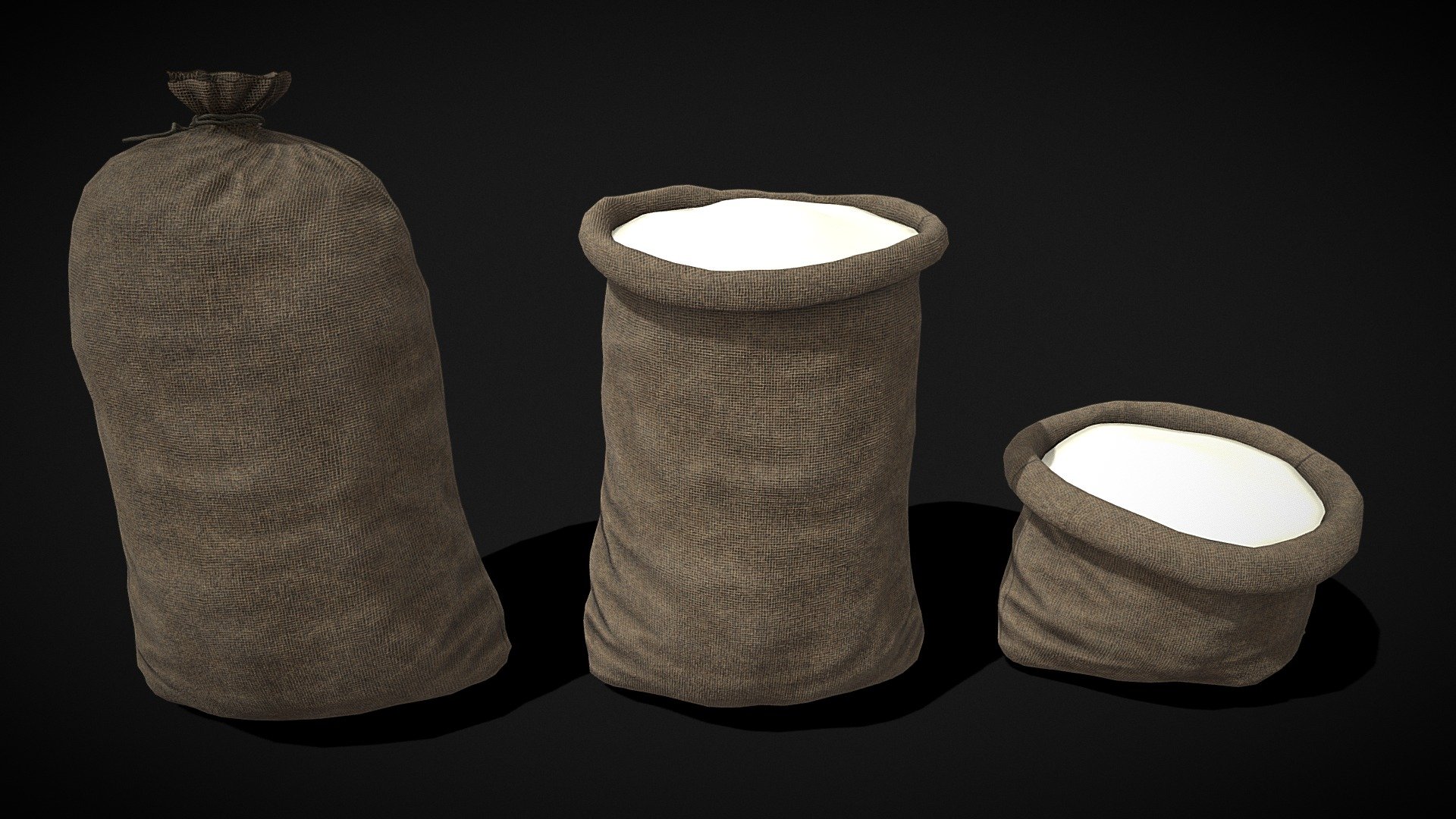Burlap Sacks of Flour - Buy Royalty Free 3D model by ...