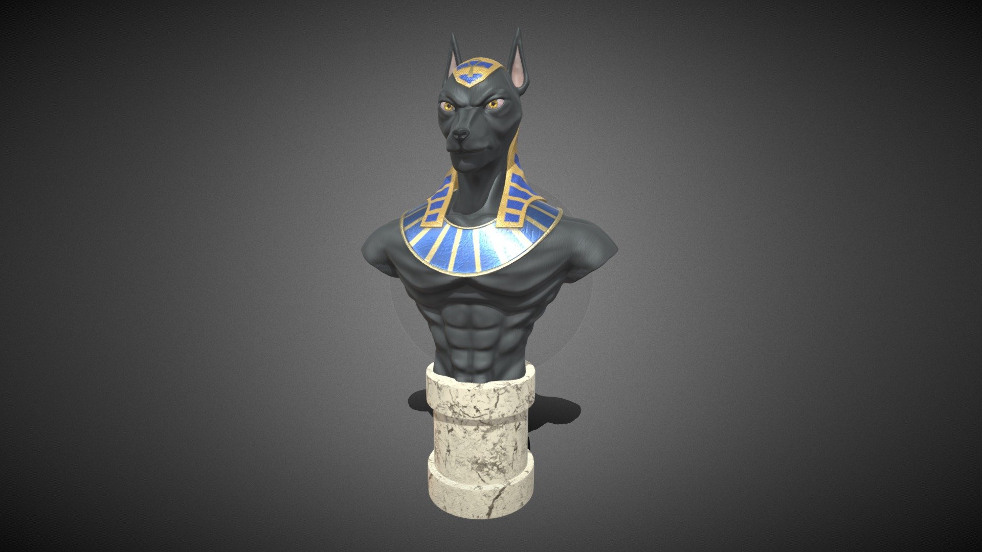Stylized Anubis Half Bust Sculpt - Download Free 3D model by Rude ...