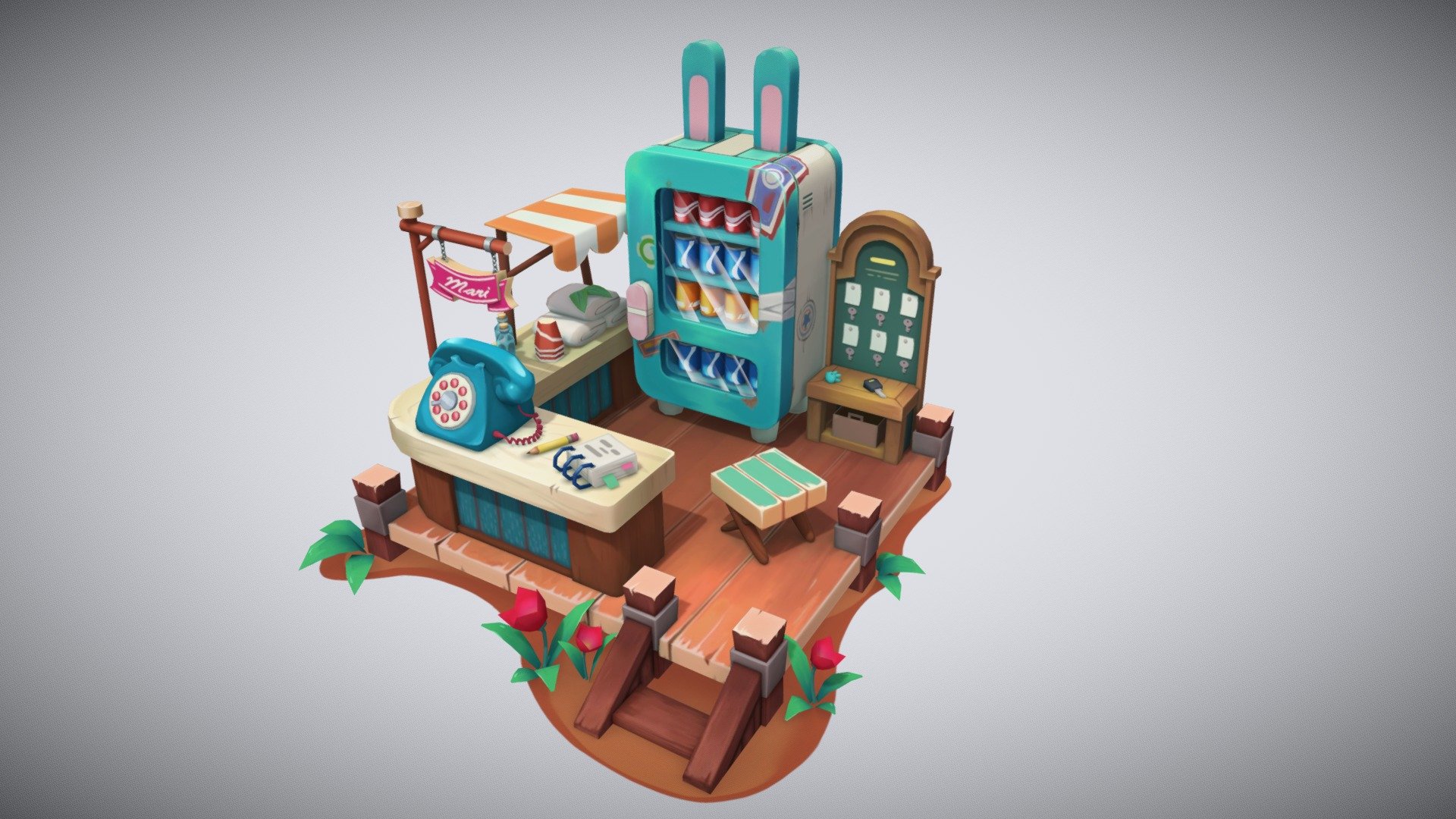 Modern Oasis - 3D model by Valentin.Ebel (@voxink) [ca547f6] - Sketchfab