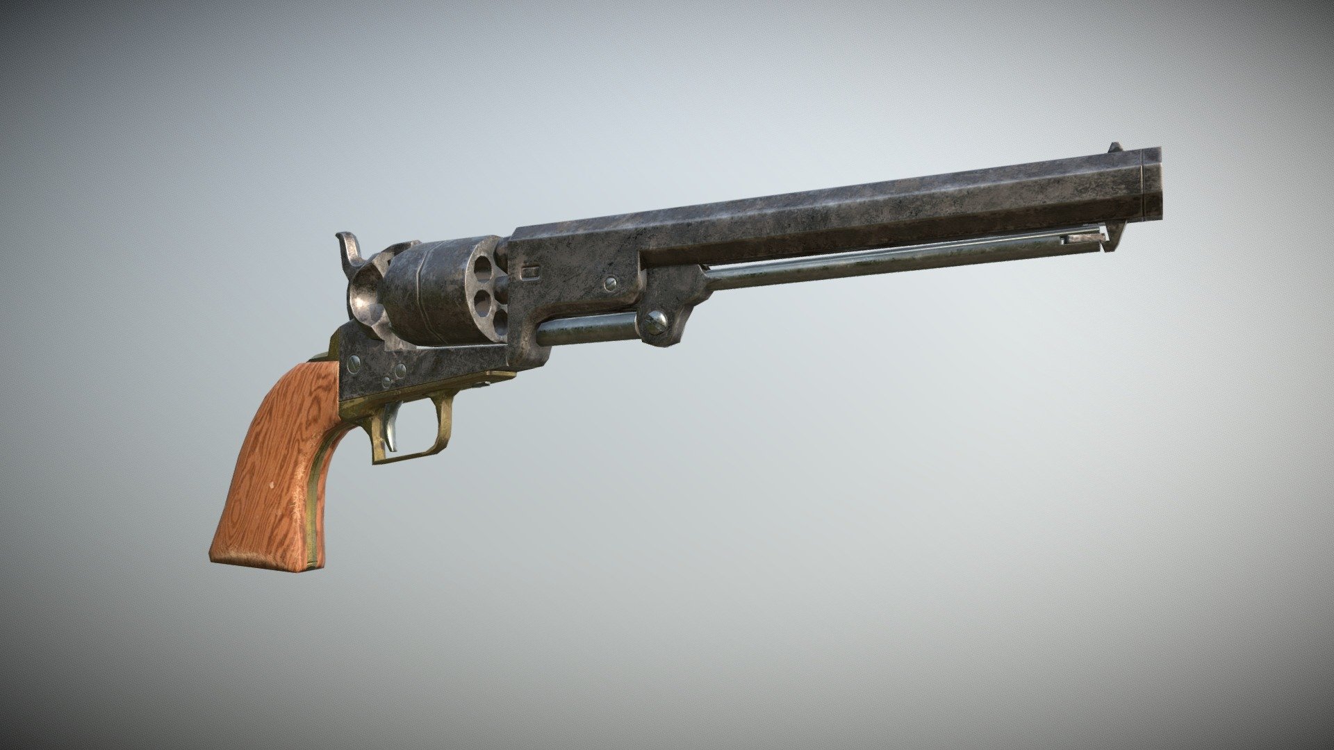 vintage colt revolver (low poly) - 3D model by PatrickWinkelholz ...