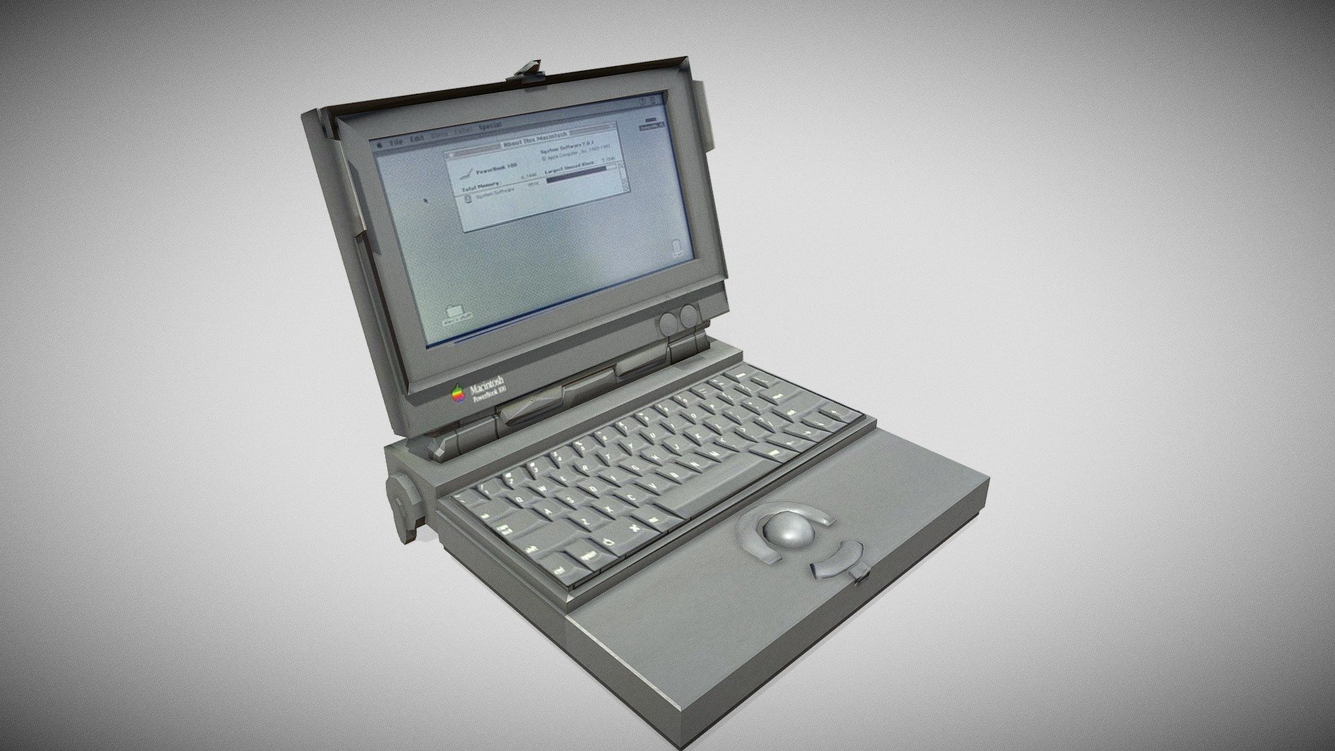 Apple Powerbook 1000 - 3D model by Anticipateants [ca5ab10] - Sketchfab