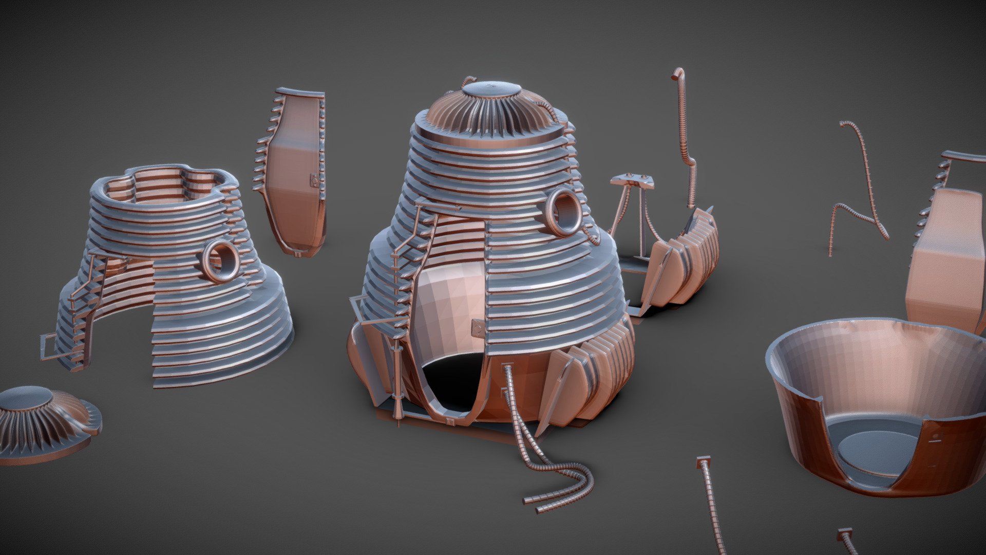 The Fly - Teleportation Pod - Printable version - Buy Royalty Free 3D ...