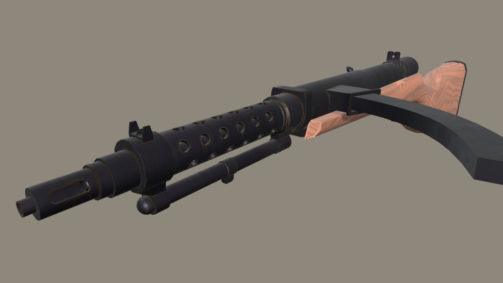 Type 100 SMG - Download Free 3D model by Travp333 [ca62767] - Sketchfab