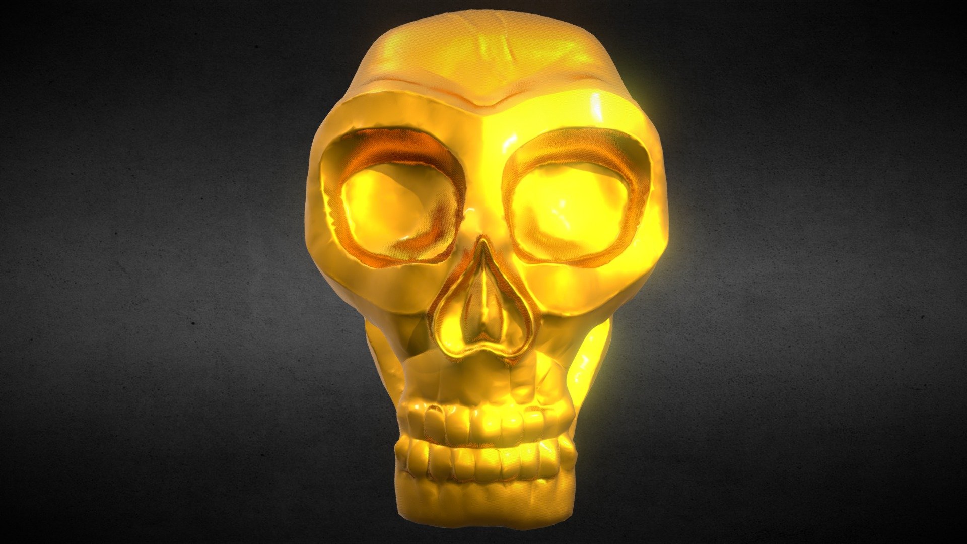 Stylized Gold Human Skull - Download Free 3D model by Raul Poyatos ...